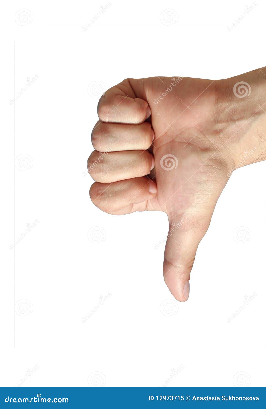 Duim neer stock afbeelding. Image of punt, teleurstelling - 12973715