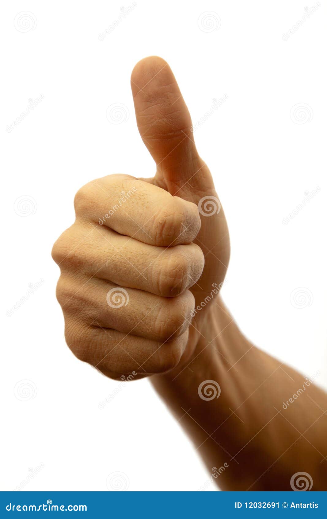 Duim omhoog stock afbeelding. Image of één, boete, achtergrond - 12032691