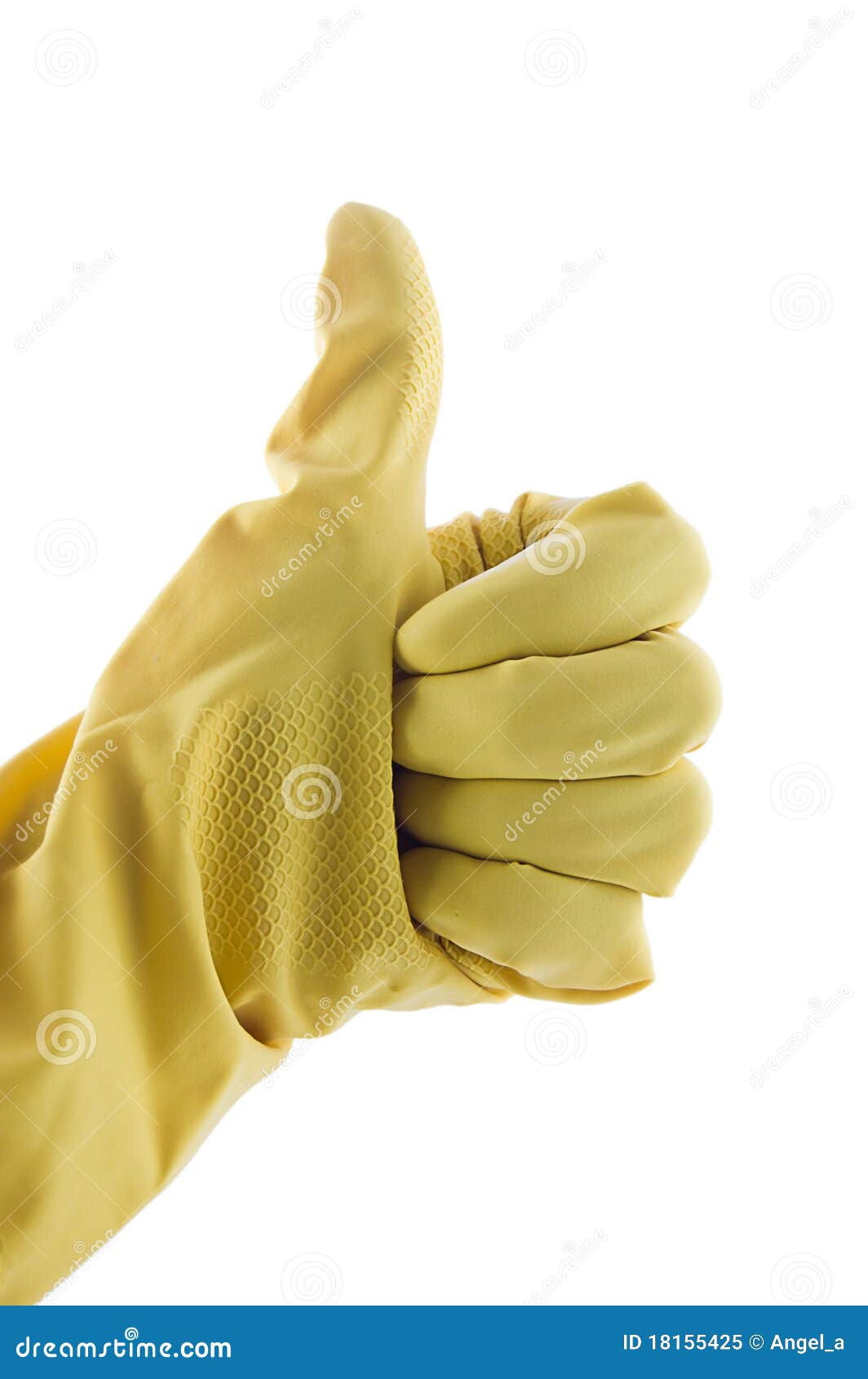 Duim omhoog stock afbeelding. Image of isolatie, wapen - 18155425