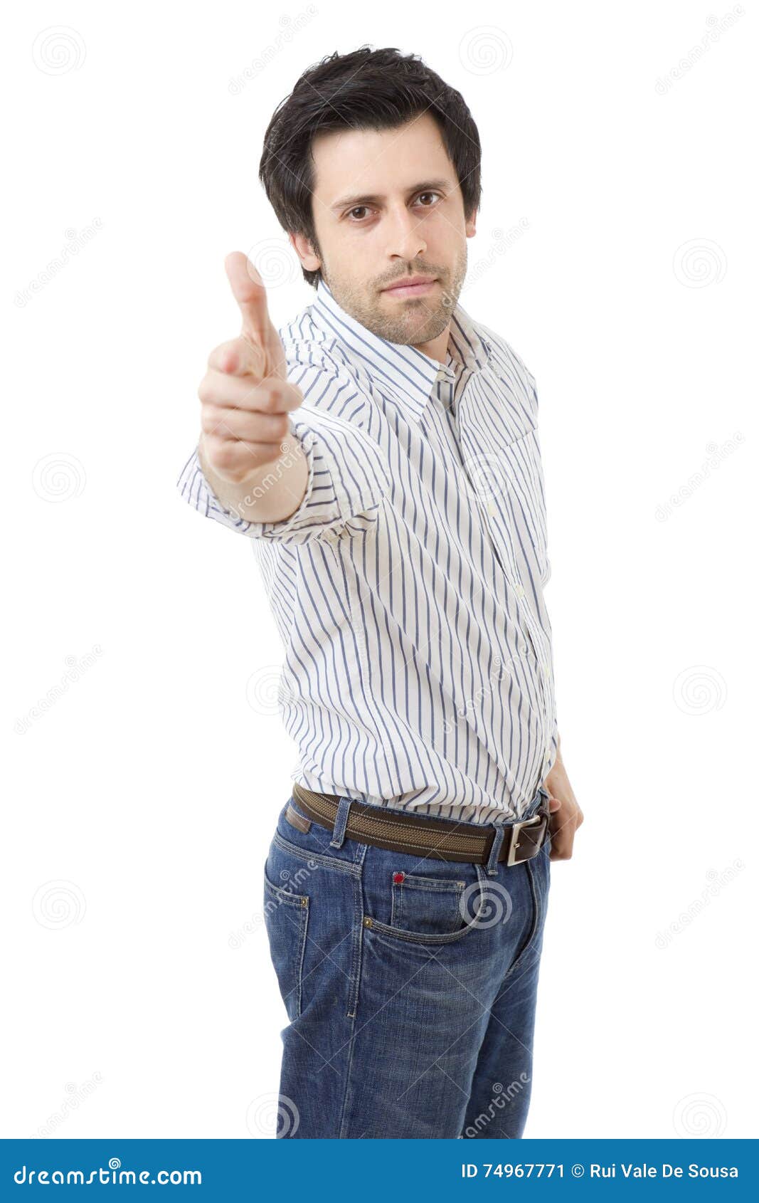 Duim omhoog stock afbeelding. Image of jongen, kerel - 74967771