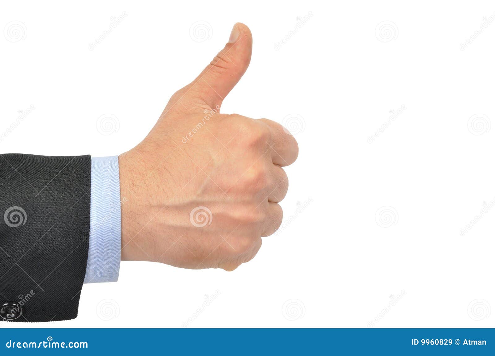 Duim omhoog stock afbeelding. Image of geïsoleerd, duim - 9960829