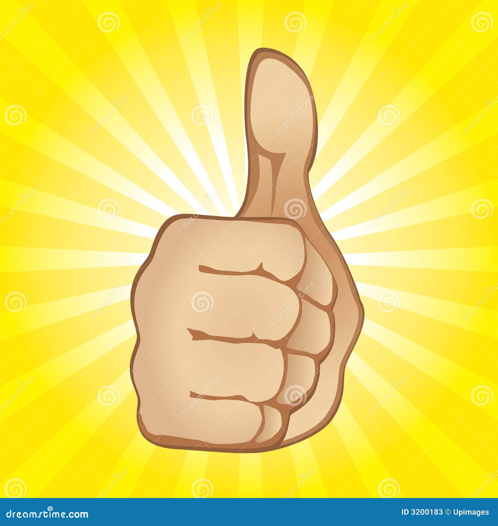 Duim op Gebaar vector illustratie. Illustration of voltooiing - 3200183