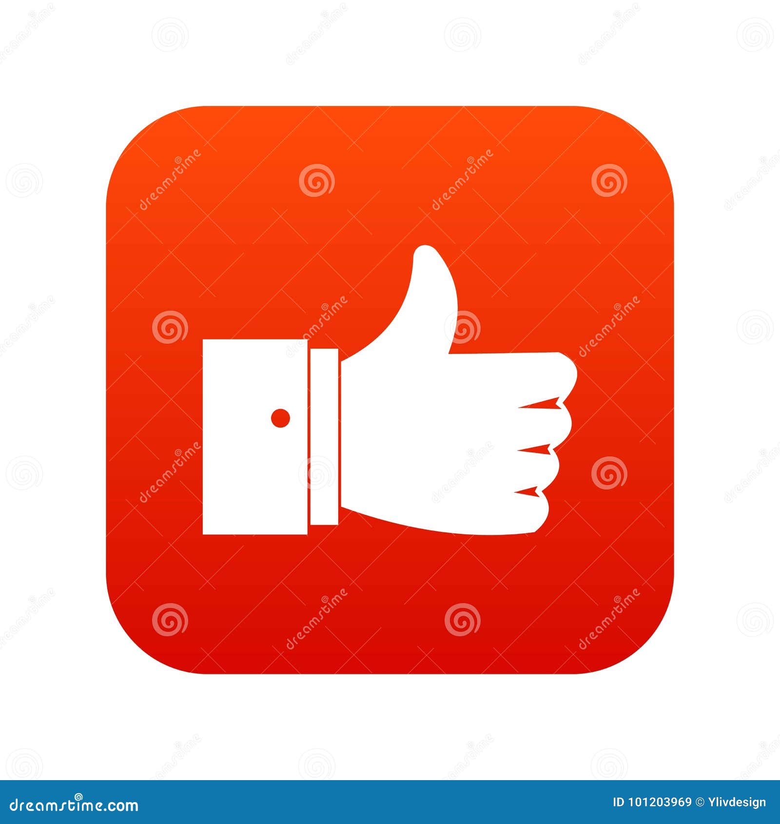 Duim Op Het Digitale Rood Van Het Gebaarpictogram Vector Illustratie ...