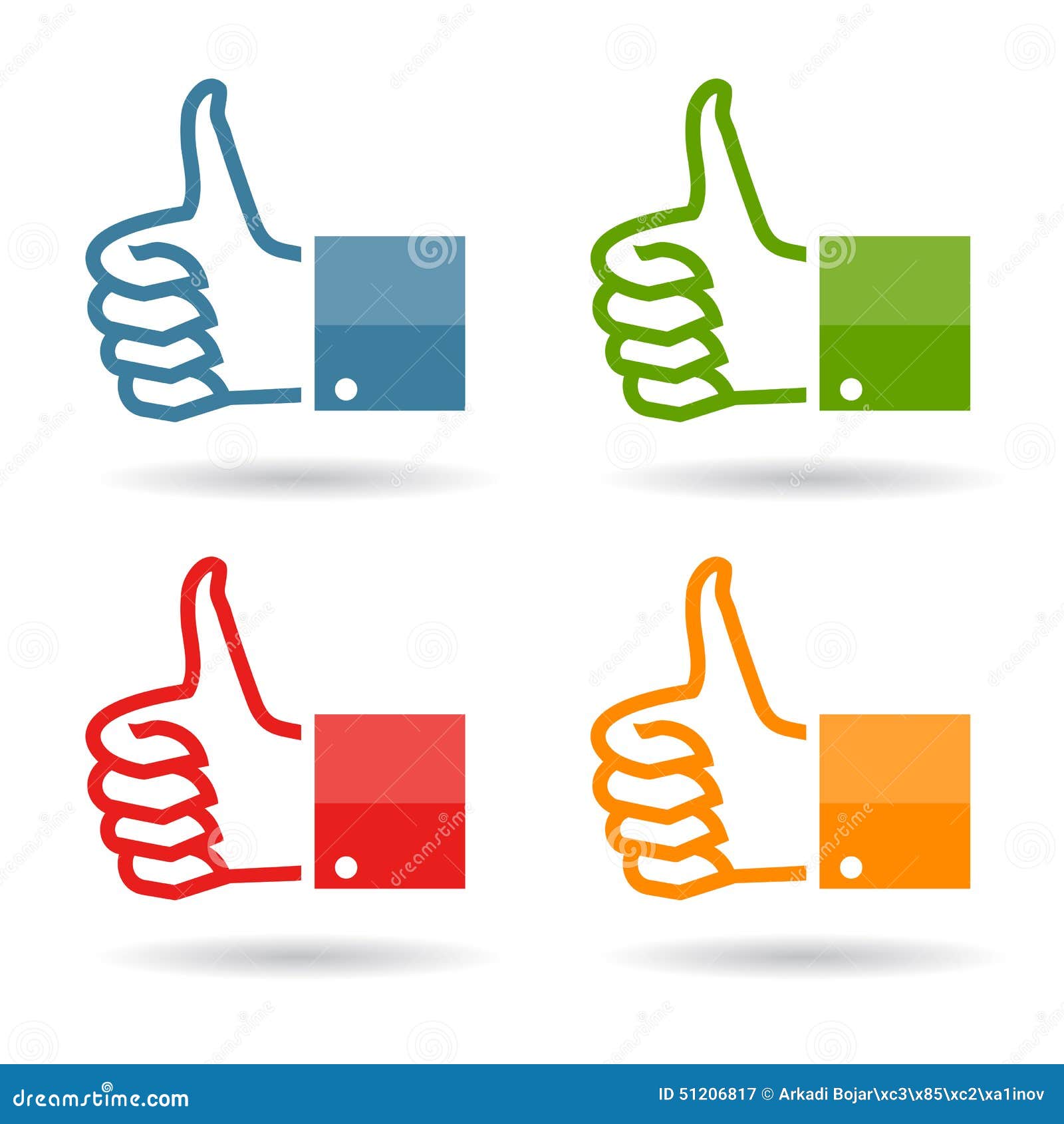 Duim op pictogram vector illustratie. Illustration of blauw - 51206817