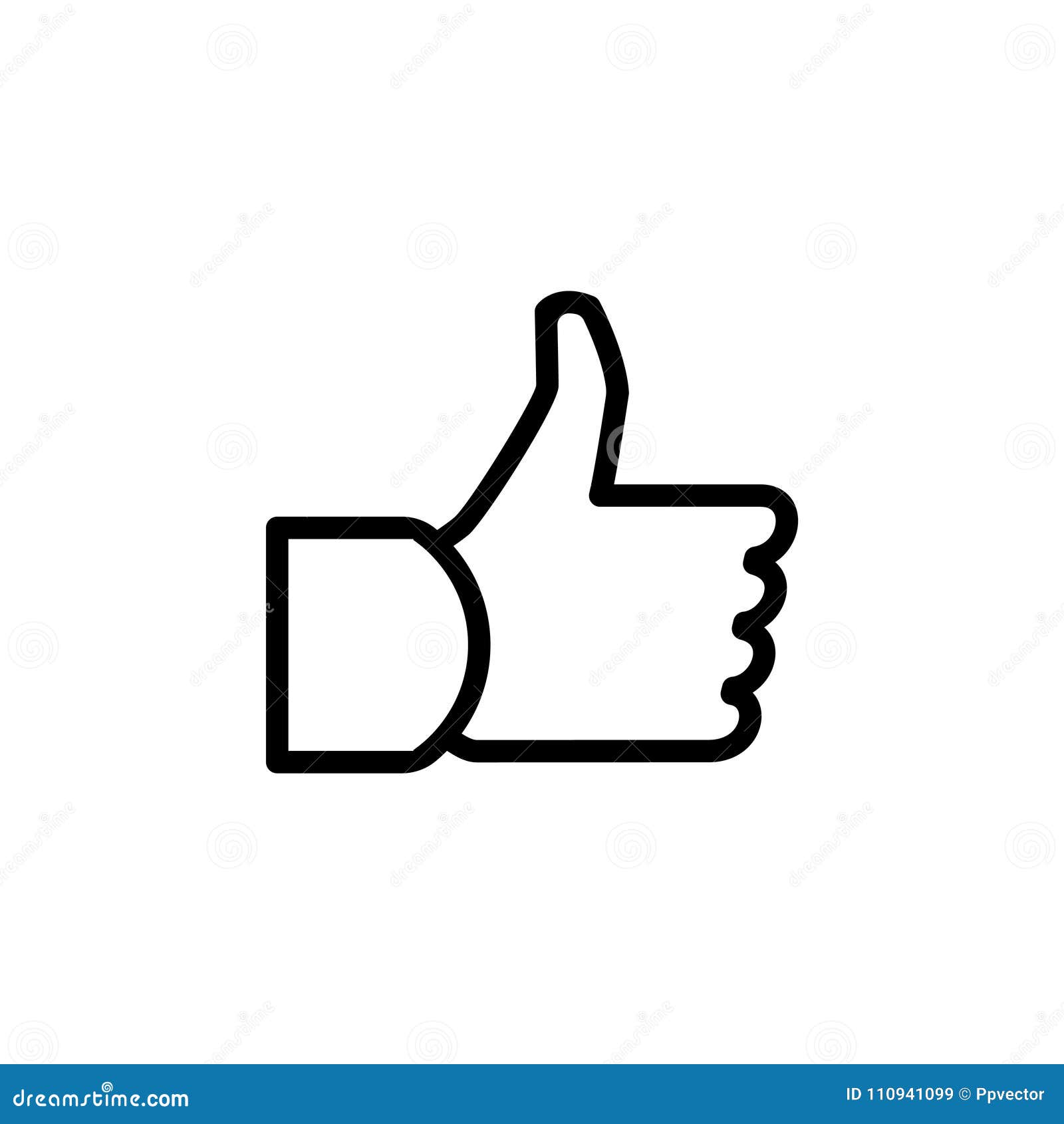 Duim op pictogram, vector vector illustratie. Illustration of media ...