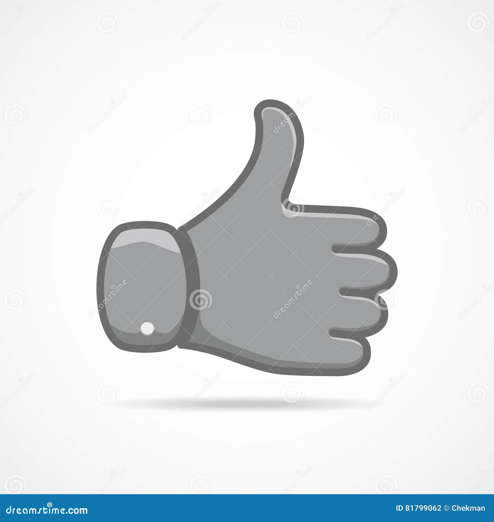 Duim Op Pictogram Vector Illustratie Stock Illustratie - Illustration ...