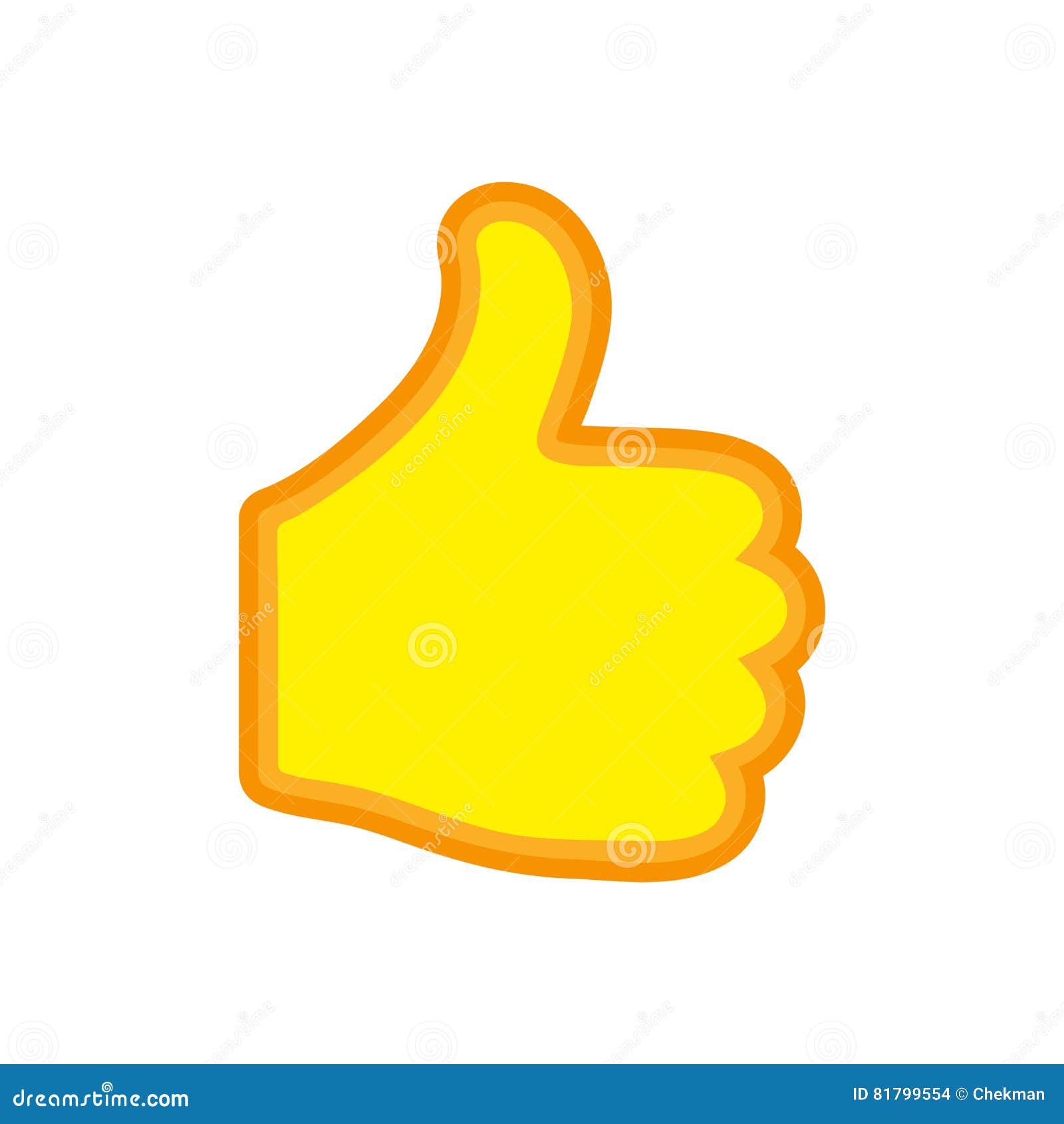 Duim Op Pictogram Vector Illustratie Stock Illustratie - Illustration ...