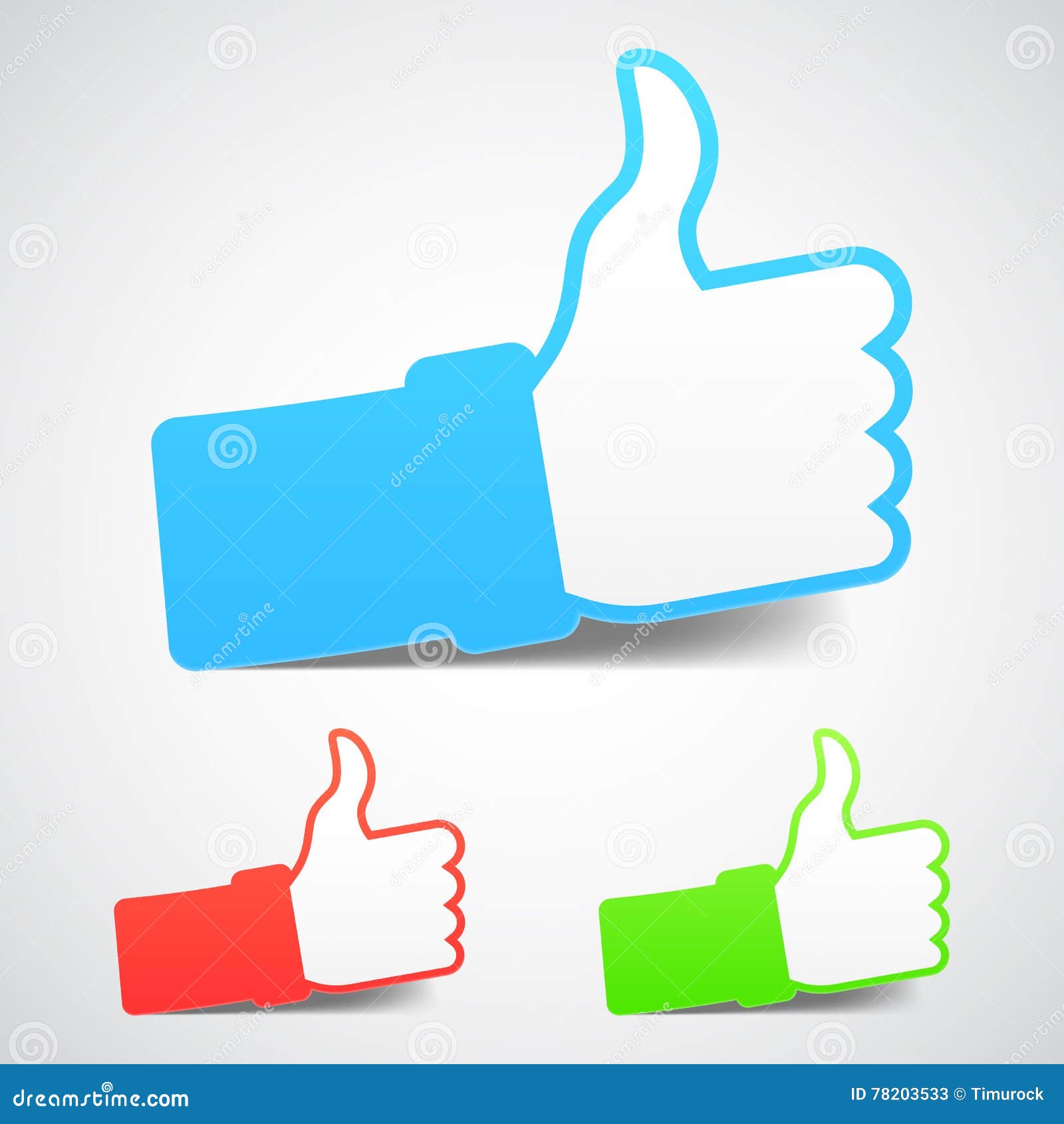 Duim op pictogrammen vector illustratie. Illustration of stem - 78203533