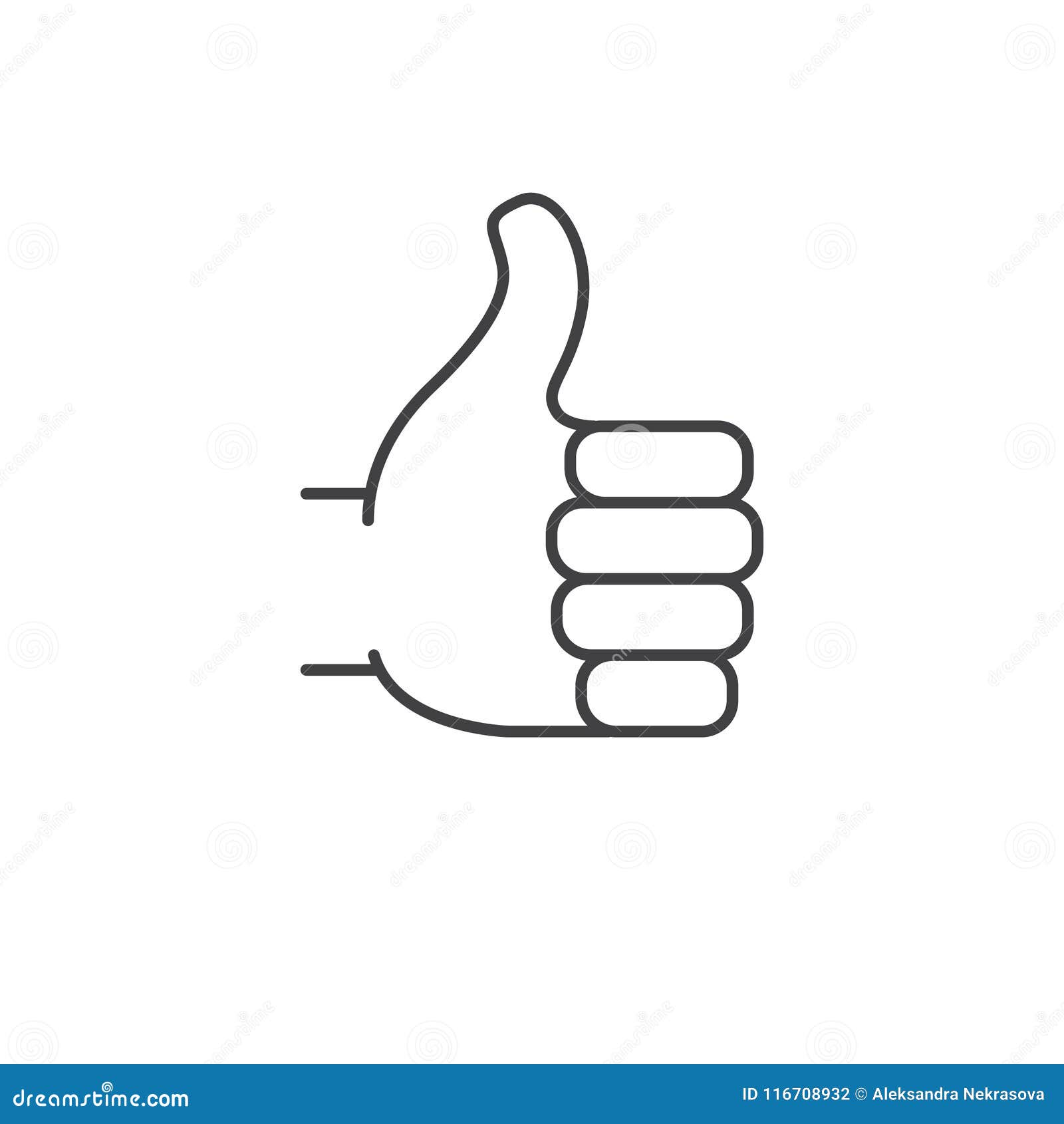 Duim op symbool vector illustratie. Illustration of goedkeuren - 116708932