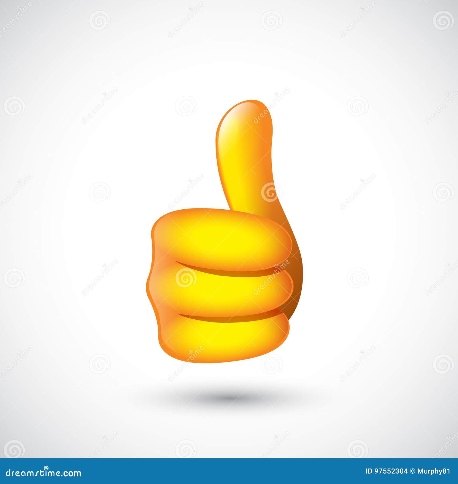 Duim Op Symbool - Vectorillustratie Vector Illustratie - Illustration ...