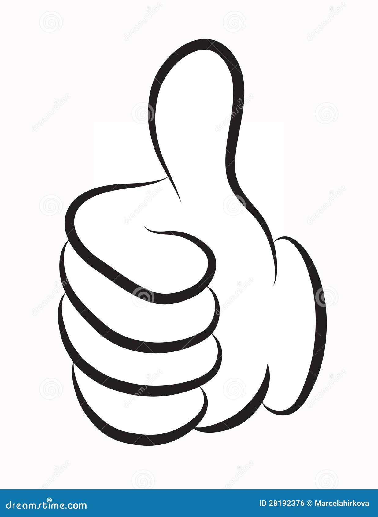 Duim op Vector vector illustratie. Illustratie bestaande uit duim ...