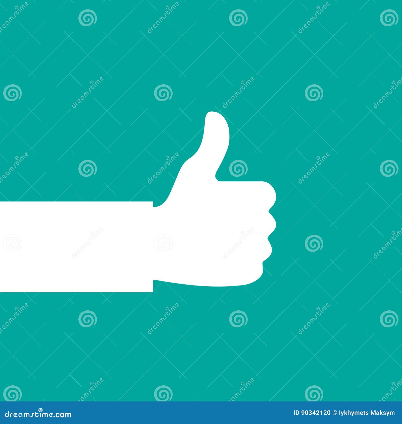 Duim op vectorpictogram stock illustratie. Illustration of succes ...