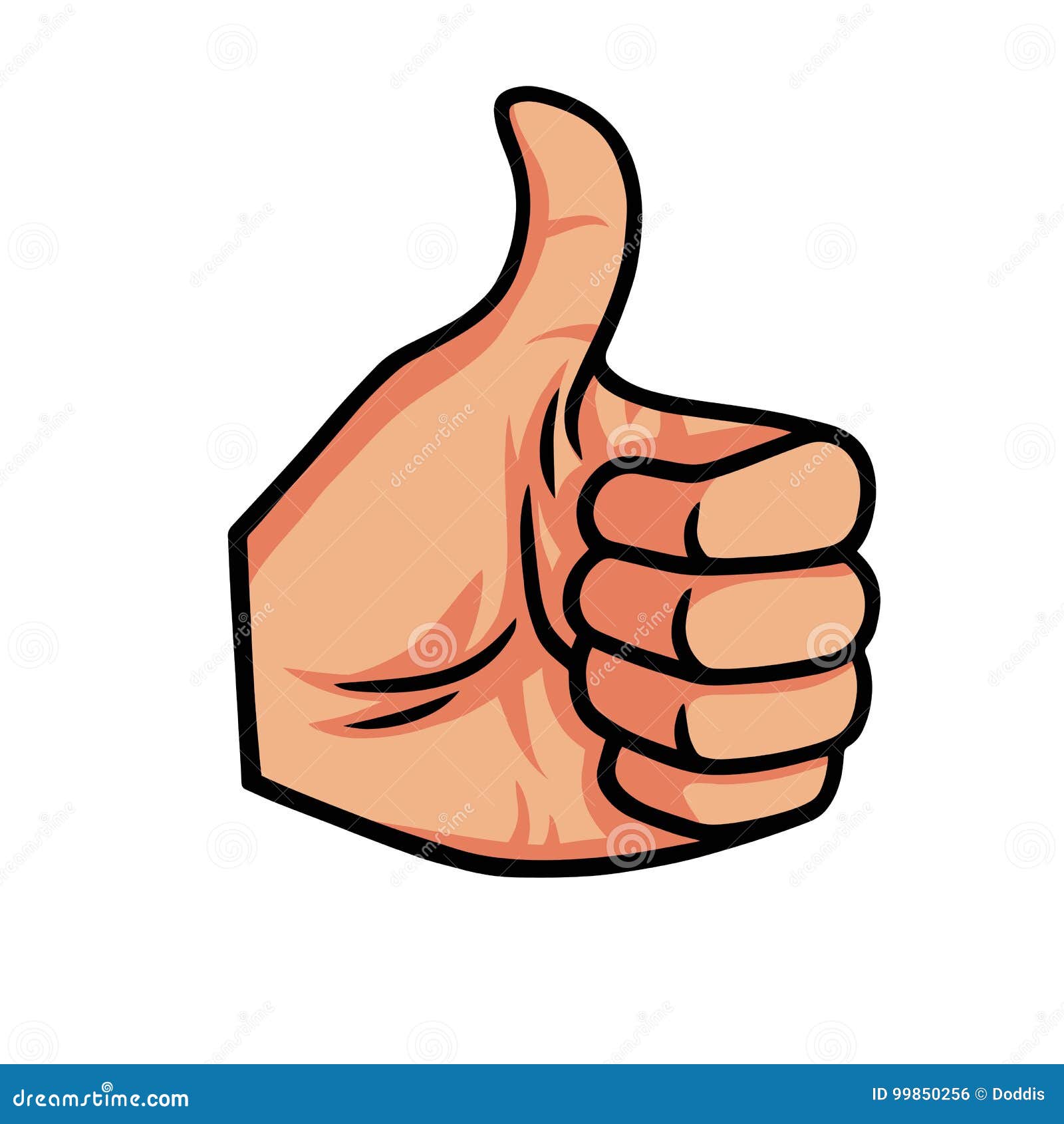 Duim Op Vectorpictogramillustratie Vector Illustratie - Illustration of ...