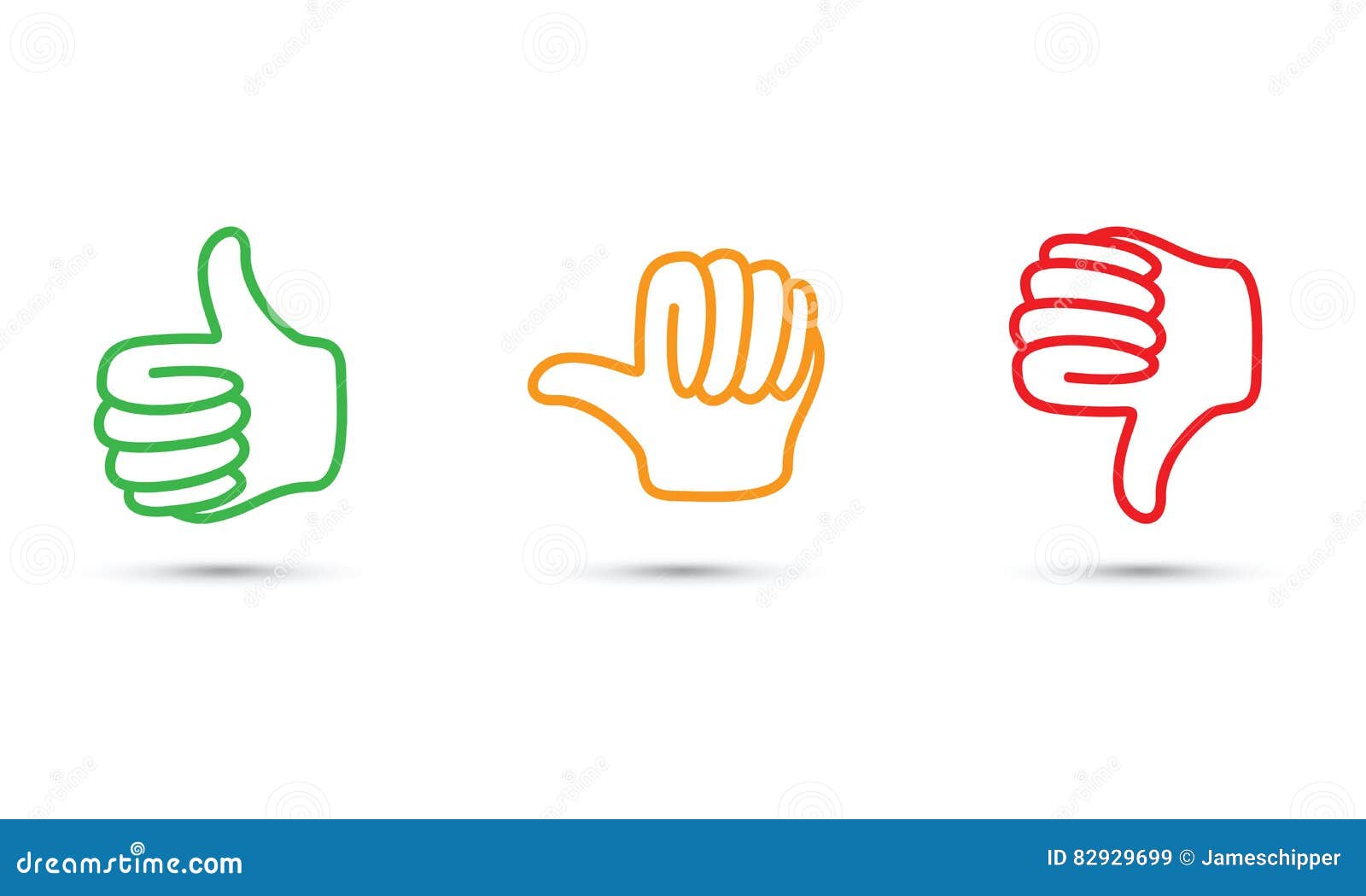 Duimen op en neer vector illustratie. Illustration of geïsoleerd - 82929699