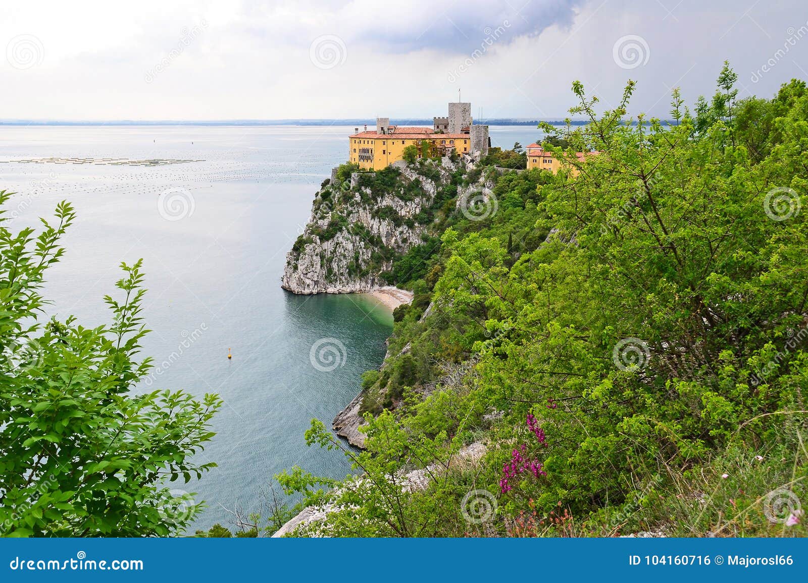 Duino Castle Near Trieste, Italy Stock Photo - Image of woods, monument ...