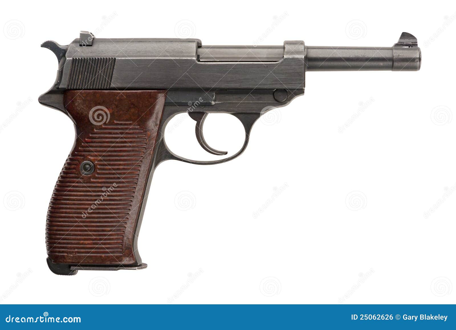 Duits Militair Pistool stock foto. Image of mening, wapen - 25062626