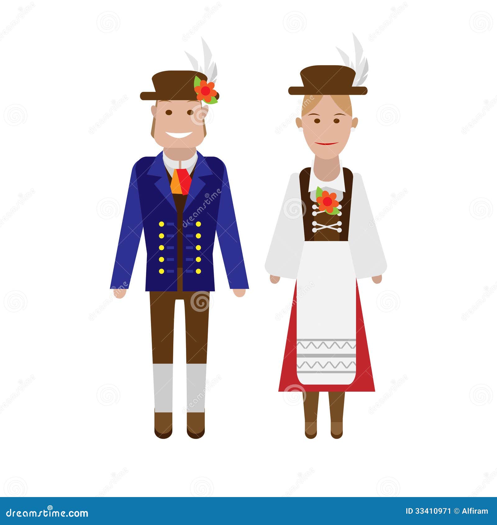 Duits nationaal kostuum vector illustratie. Illustration of kleding ...