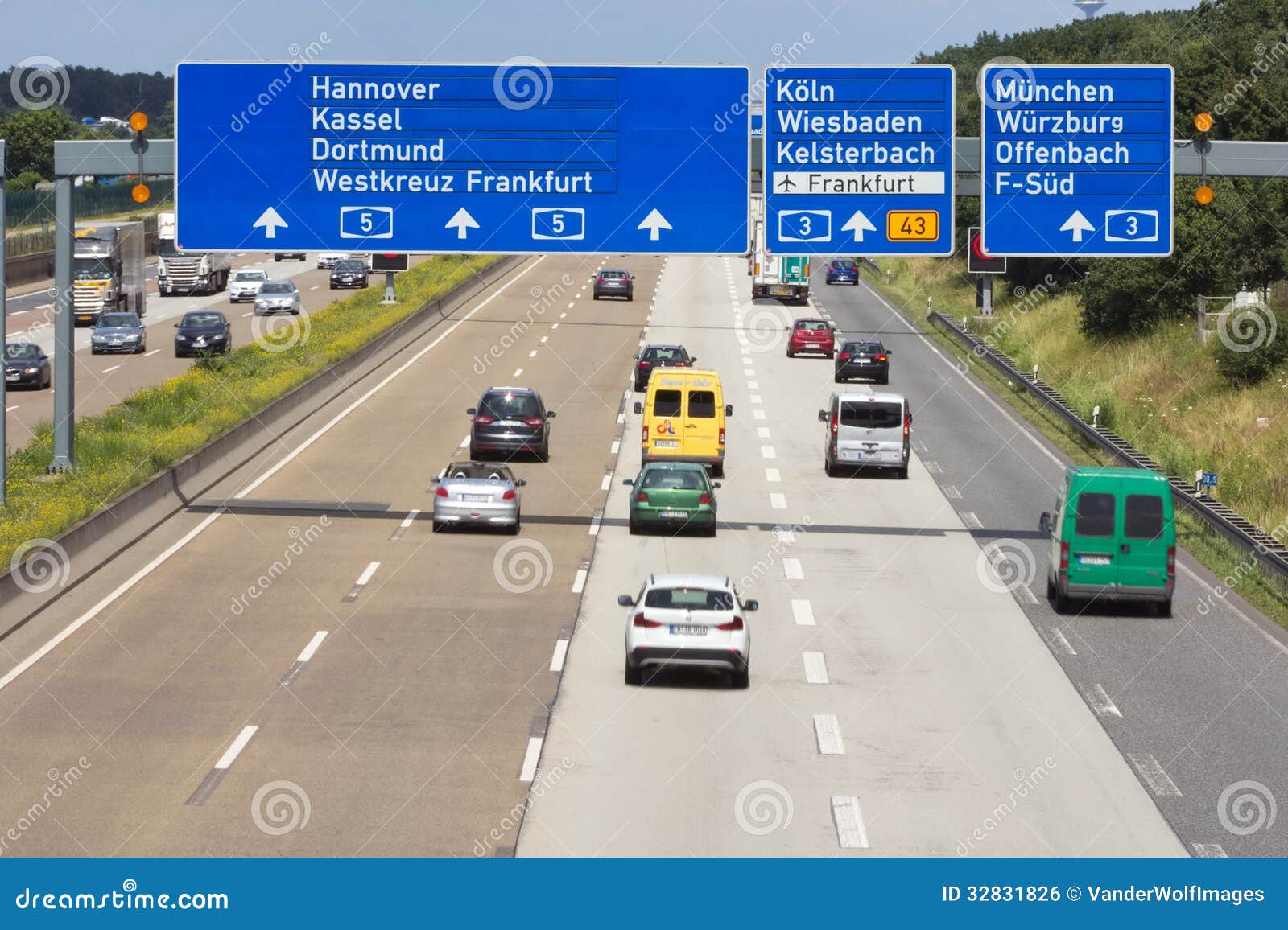 Duitse Autobahn redactionele foto. Image of reis, frankfurt - 32831826