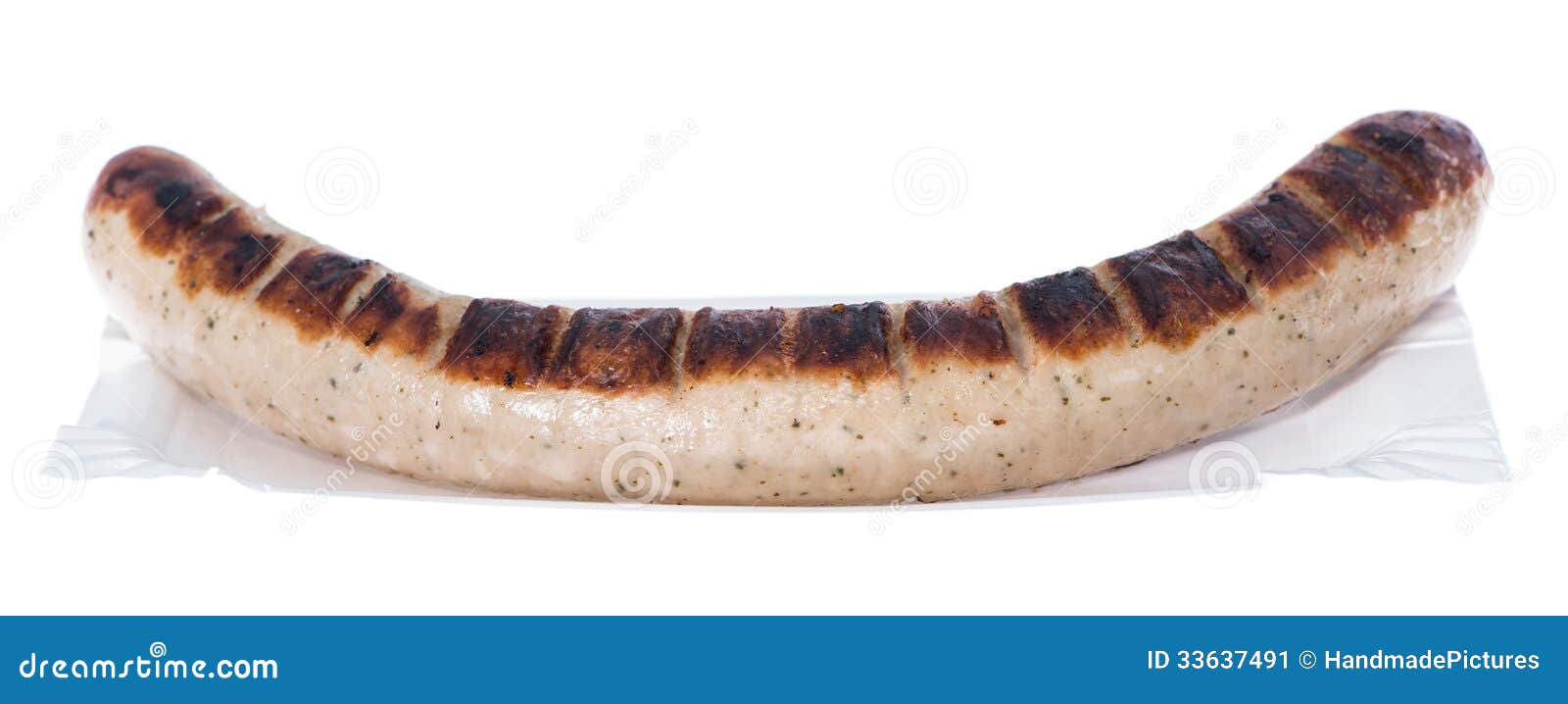 Duitse Braadworst (op wit) stock afbeelding. Image of duits - 33637491