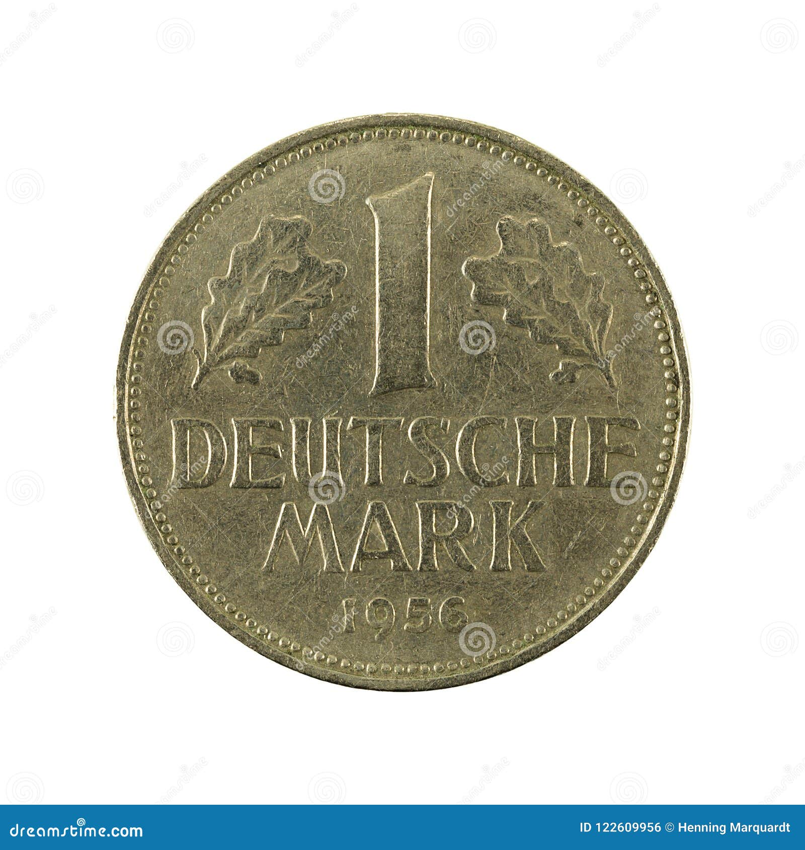 1 Duitse Mark Muntstuk 1956 Obvers Stock Foto - Image of zaken, modem ...