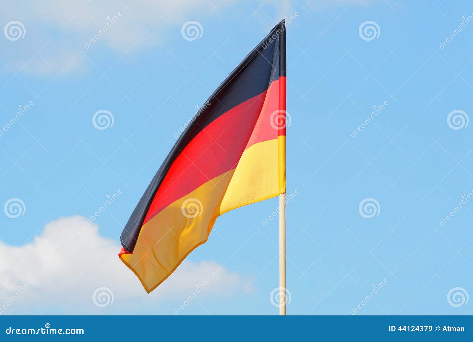 Duitse vlag stock afbeelding. Image of teken, duits, vlaggenstok - 44124379