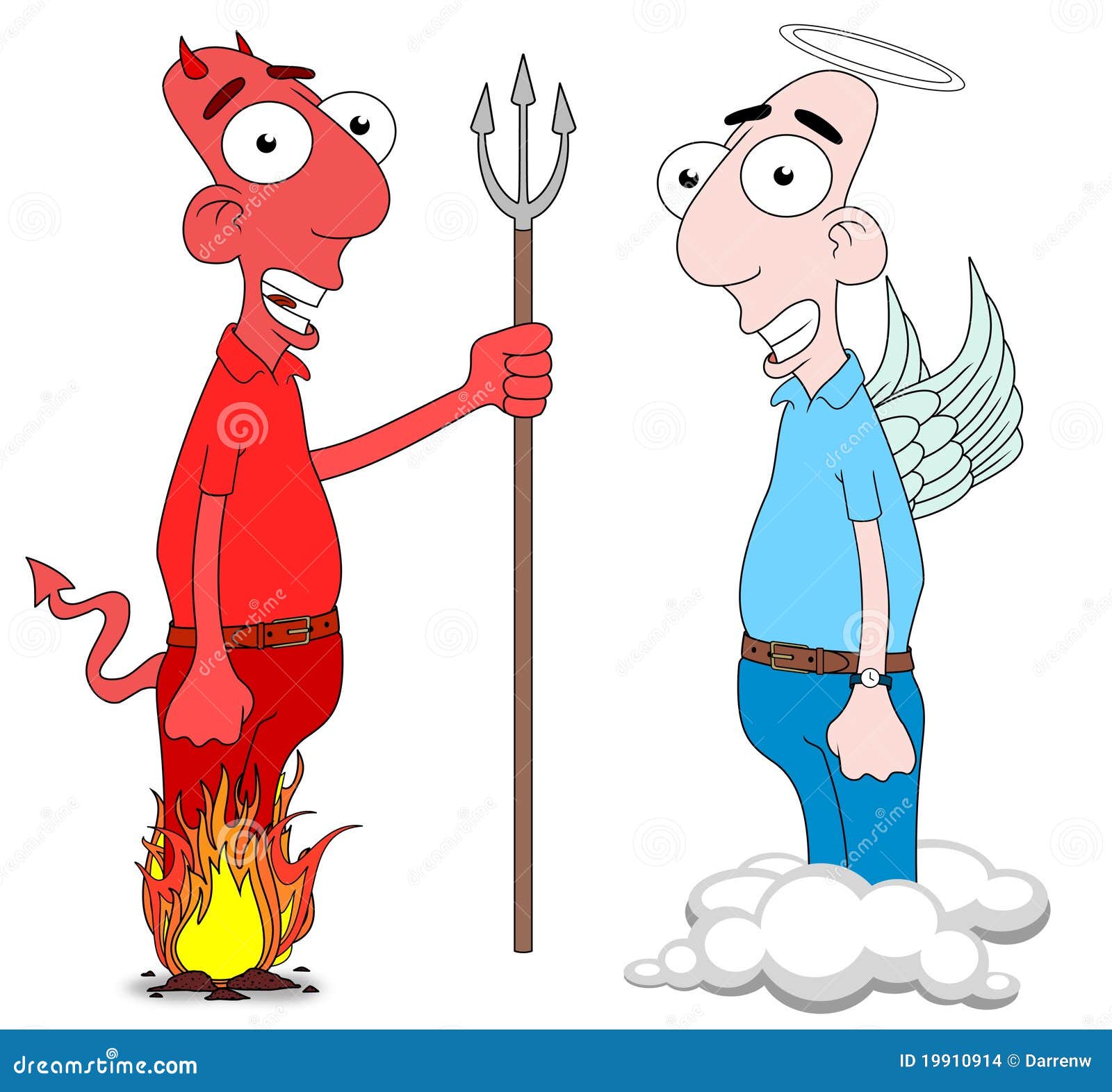 Duivel en Engel stock illustratie. Illustration of mens - 19910914