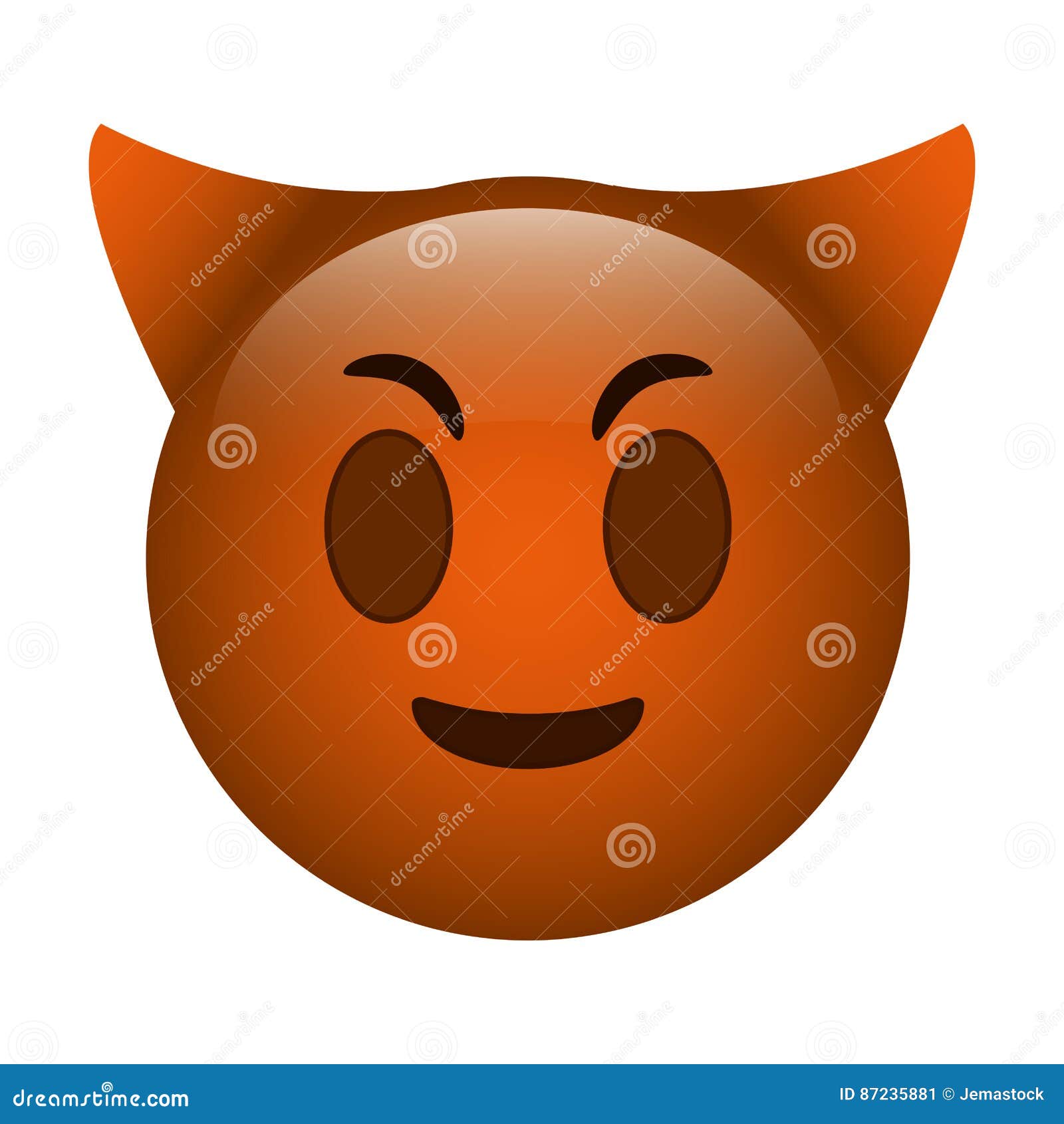 Duivels Emoticon Grappig Pictogram Vector Illustratie - Illustration of ...