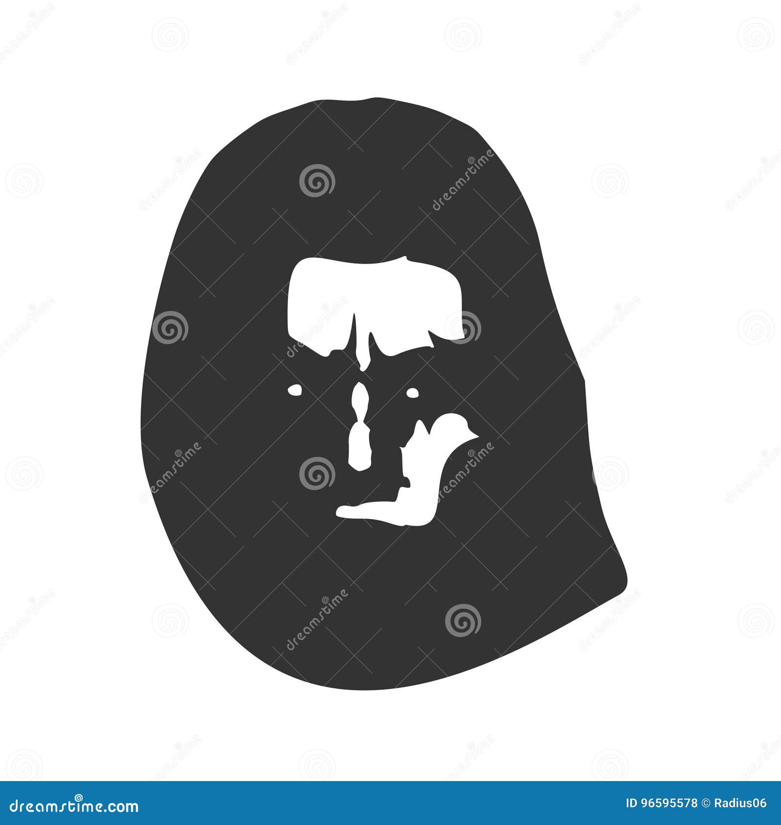 Duivels lelijk gezicht vector illustratie. Illustration of fantasie ...