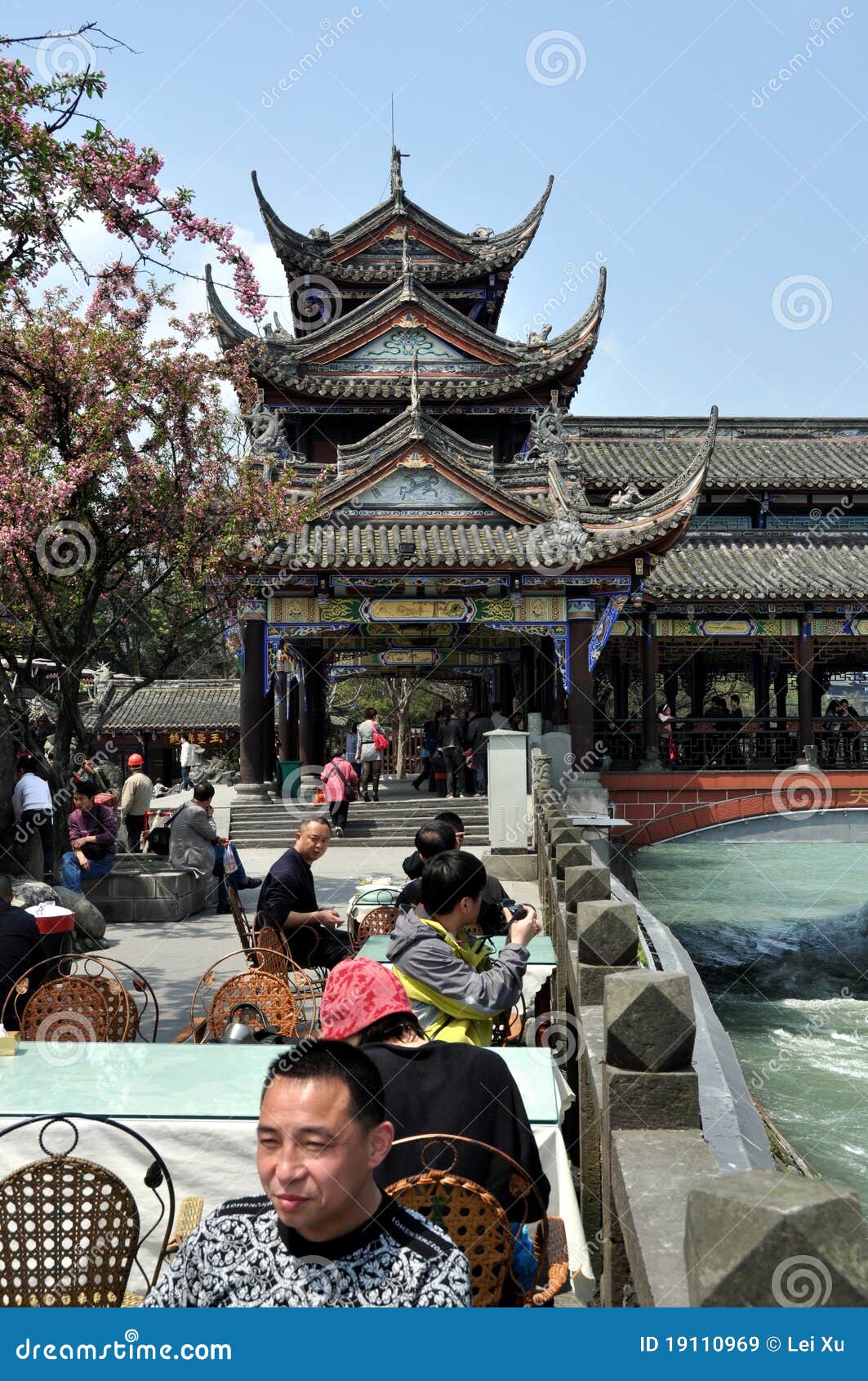 Dujiangyan, China: Nan Qiao Covered Bridge Editorial Stock Image ...