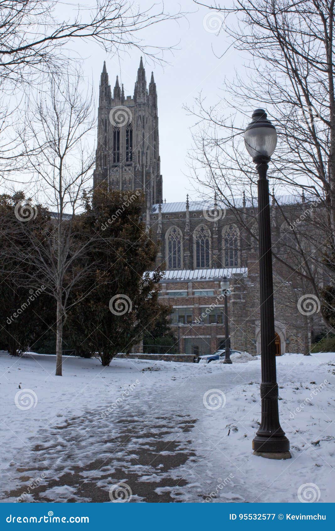 Duke Chapel in the Winter stock image. Image of cathedral - 95532577