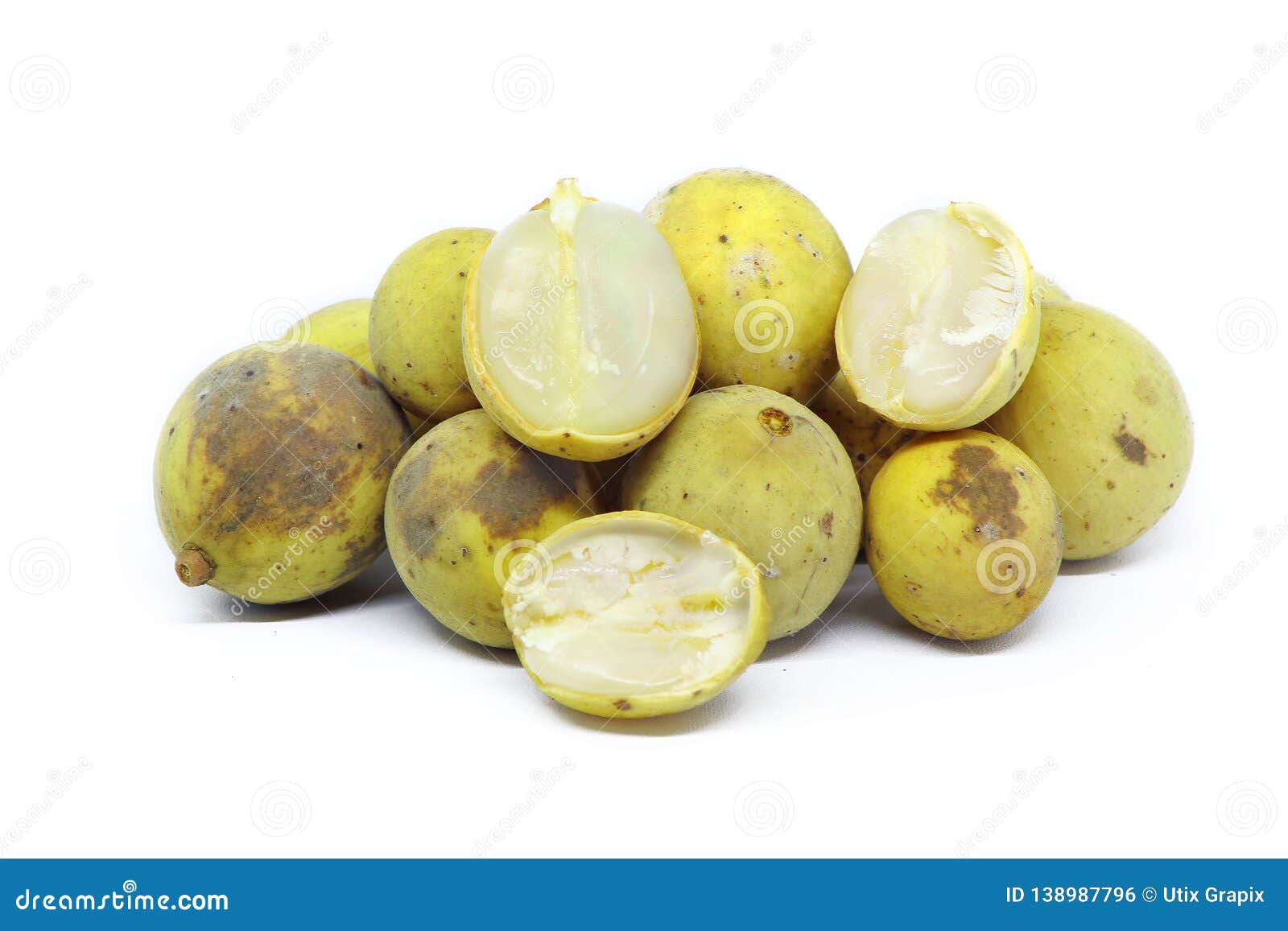 Duku Fruit Isolated stock photo. Image of closeup, sweet - 138987796
