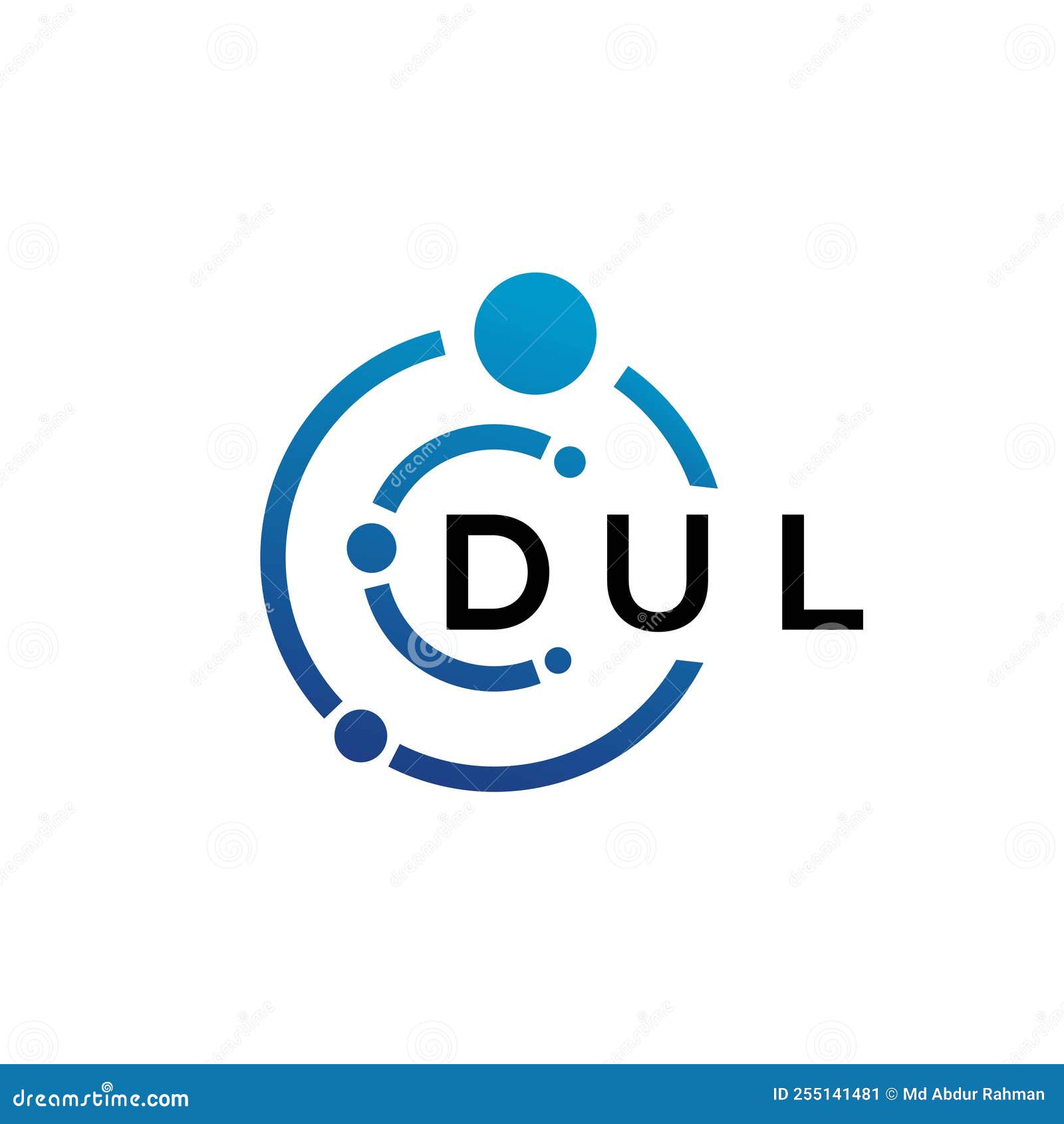 DUL Letter Logo Design on White Background. DUL Creative Initials ...