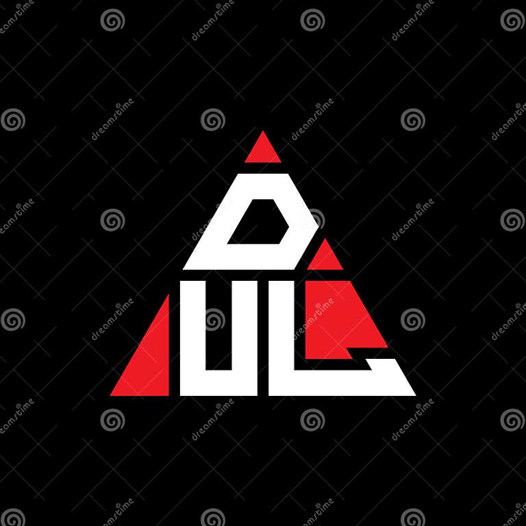 DUL Triangle Letter Logo Design with Triangle Shape. DUL Triangle Logo ...
