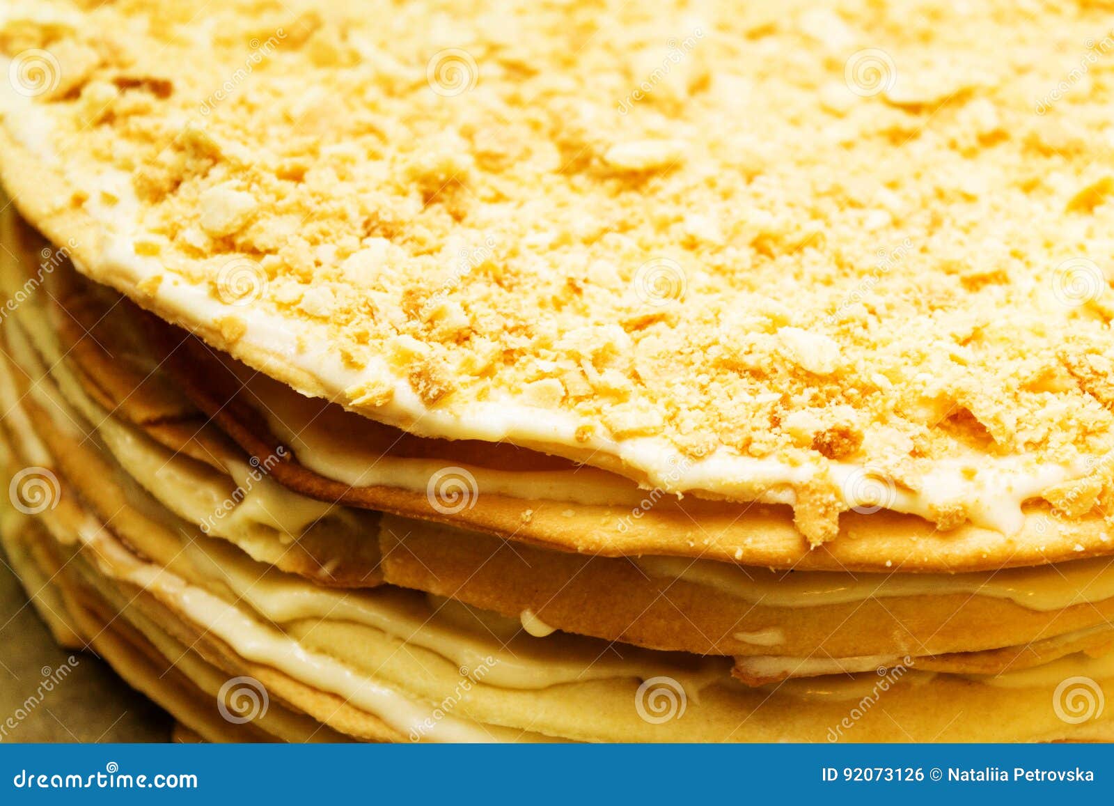 Dulce napoleon de la torta foto de archivo. Imagen de azul - 92073126