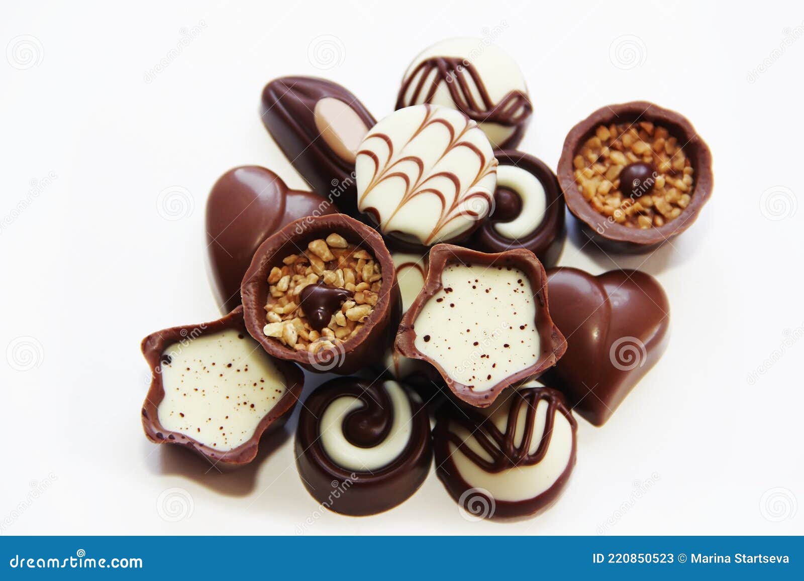 Dulces De Chocolate Con Relleno Imagen de archivo - Imagen de caramelos ...