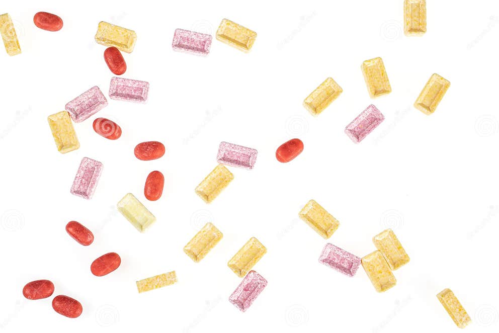 Dulces Dulces Dulces Pasteles Sobre Blanco Foto de archivo - Imagen de ...