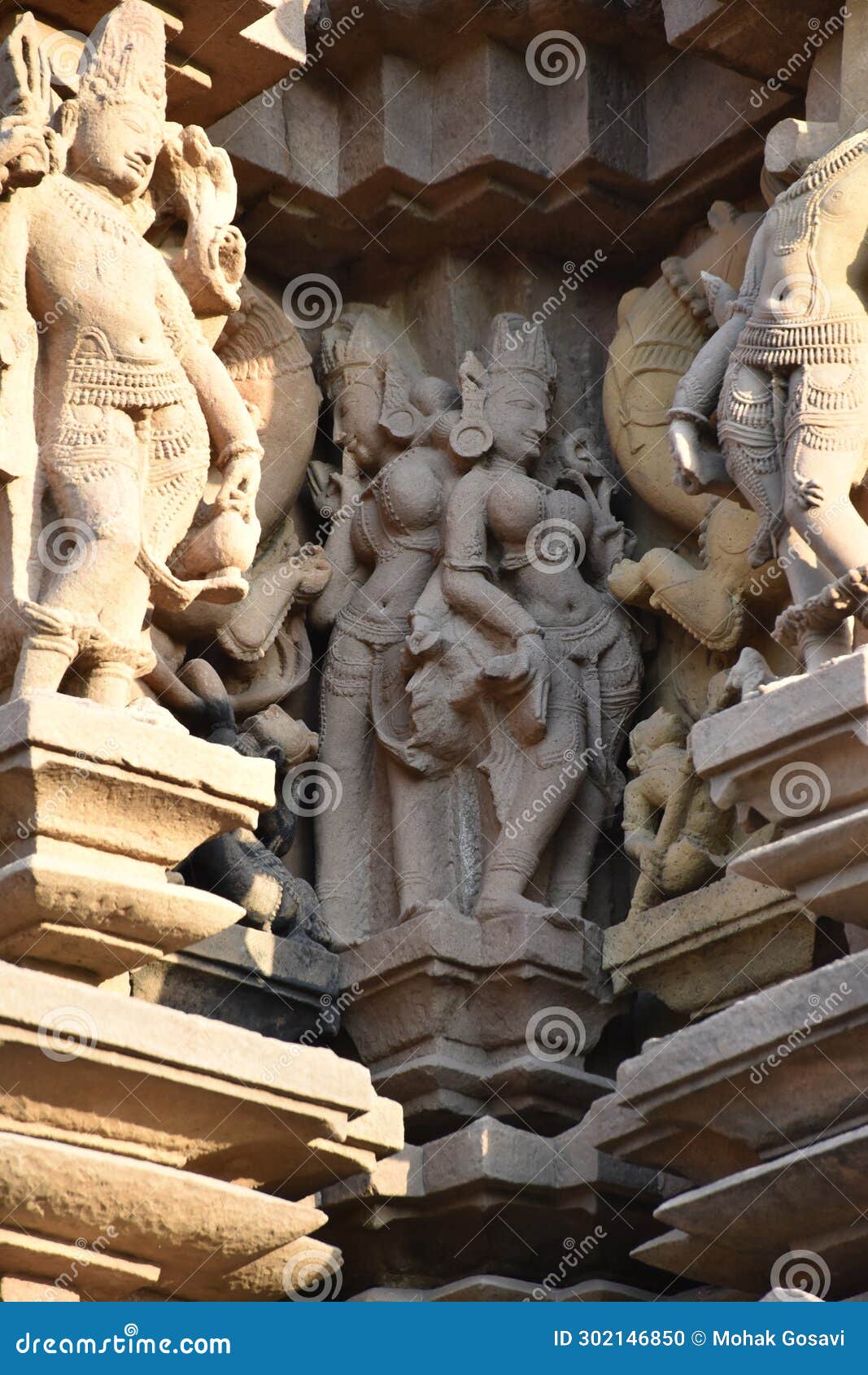 Dulha Dev Temple Architecture in Khajuraho Stock Photo - Image of ...