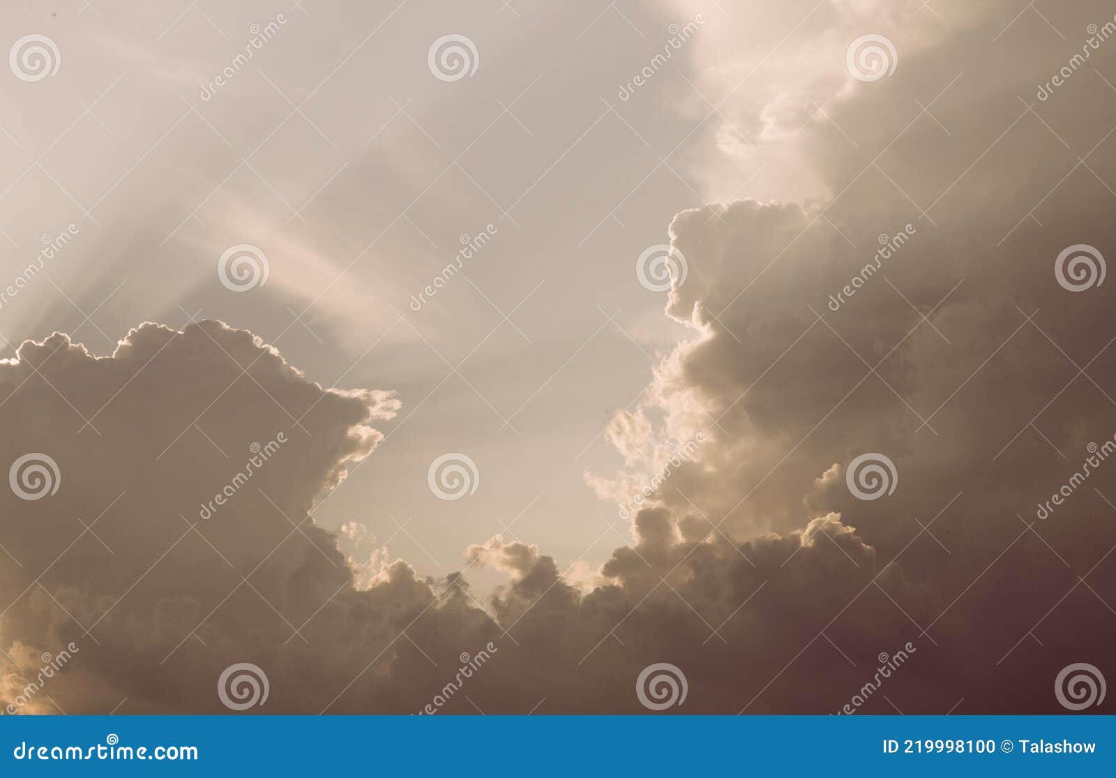 Dull and Beige Clouds in the Evening Stock Photo - Image of dull ...