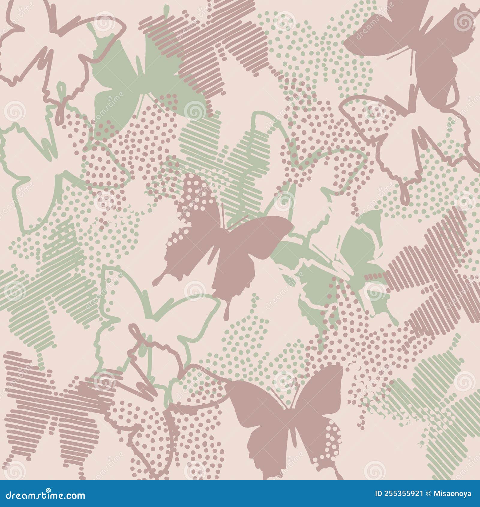 Dull Color Butterflies Flying Background Stock Vector - Illustration of ...