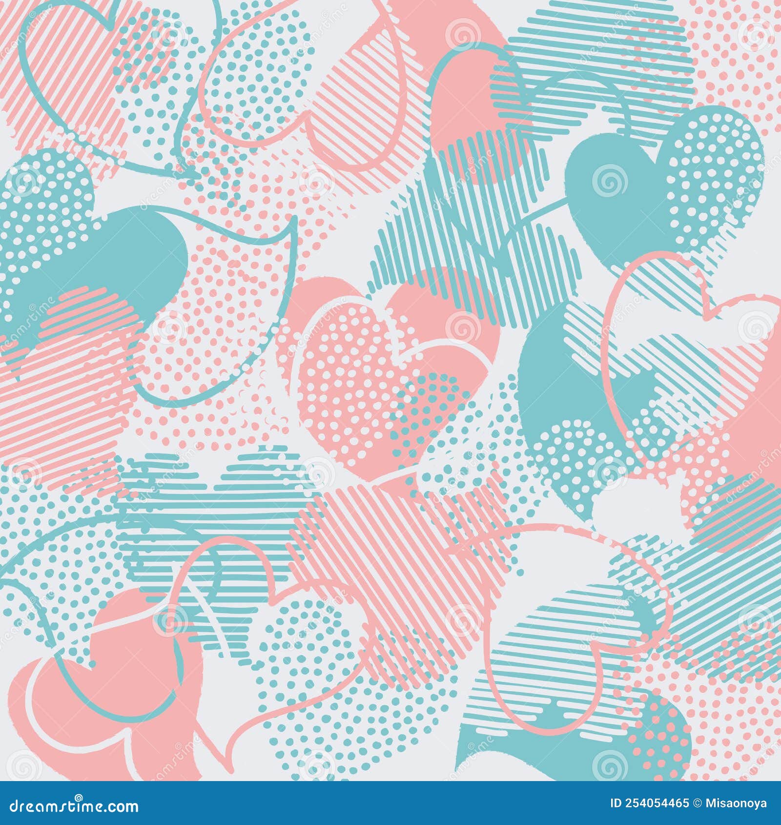 Dull Color Heart Pattern Background Stock Vector - Illustration of ...