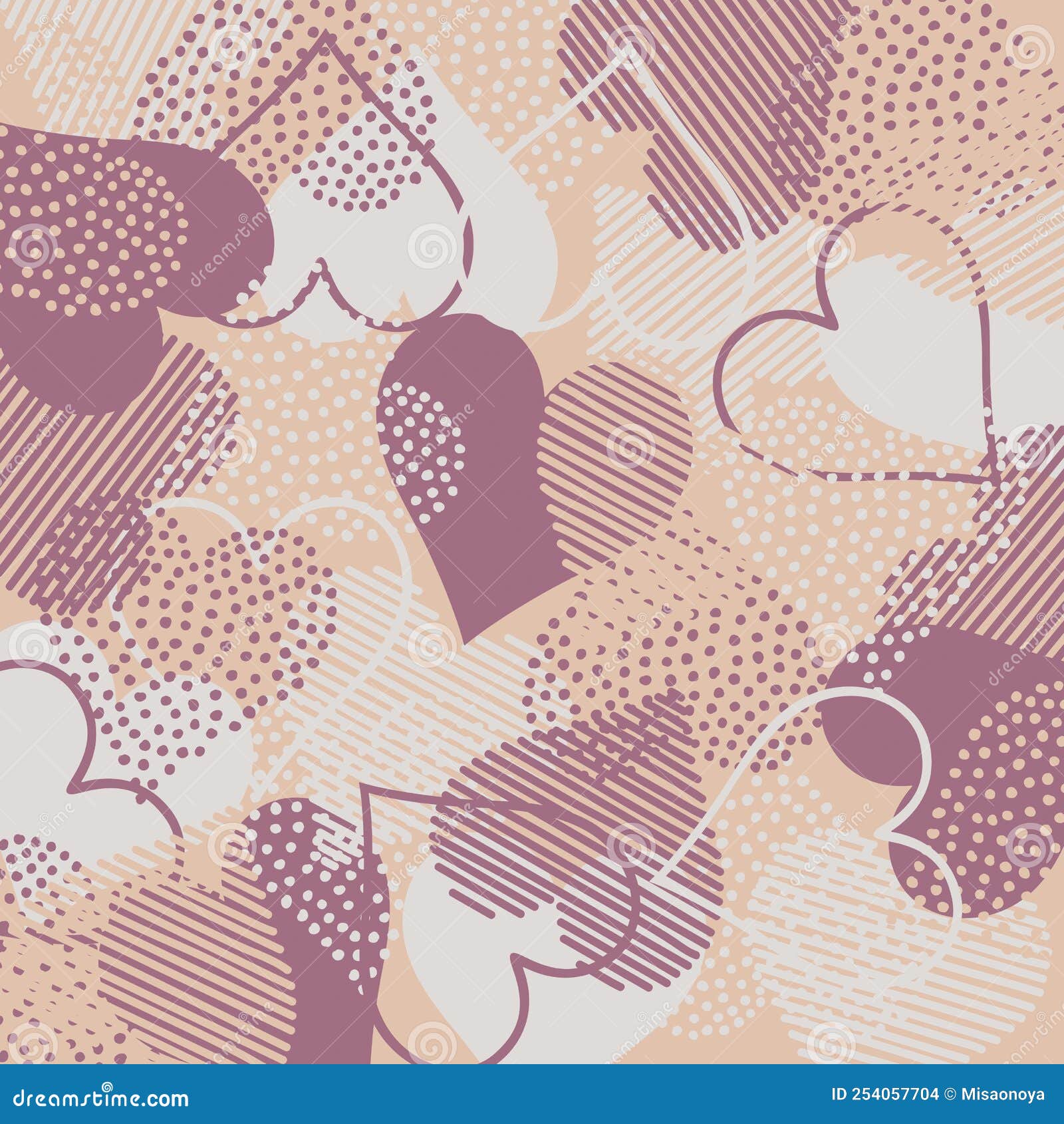Dull Color Heart Pattern Background Stock Vector - Illustration of ...