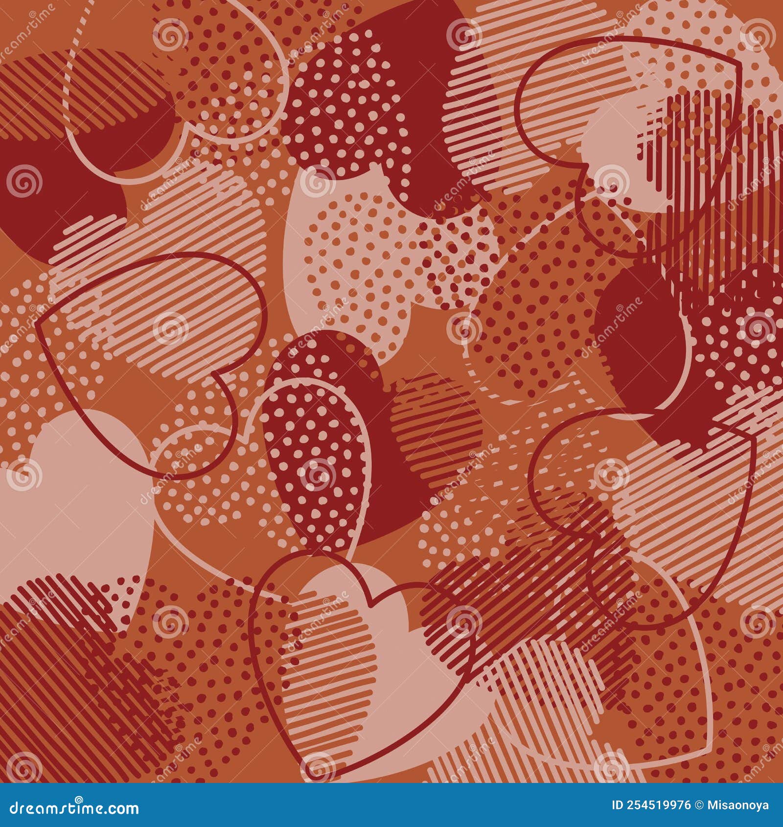 Dull Color Heart Pattern Background Stock Vector - Illustration of ...