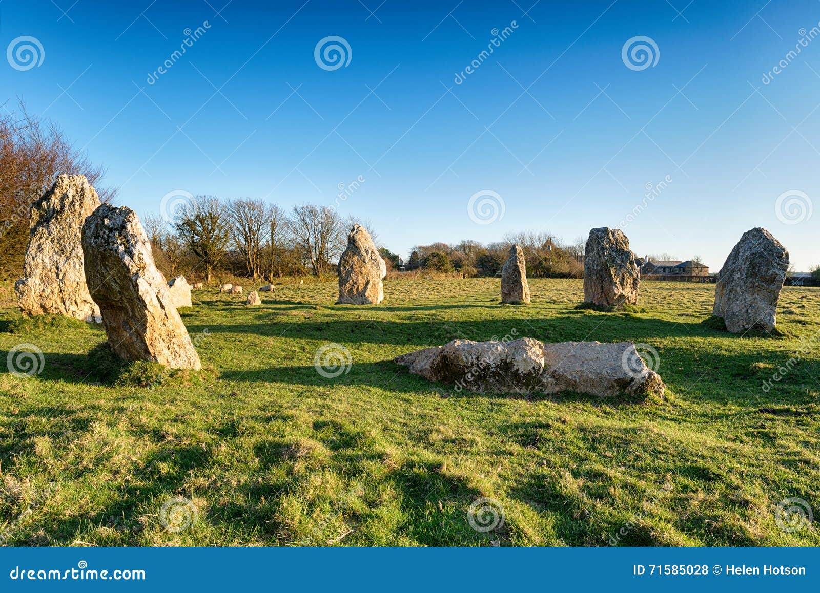 Duloe Stone Circle stock photo. Image of britain, british - 71585028