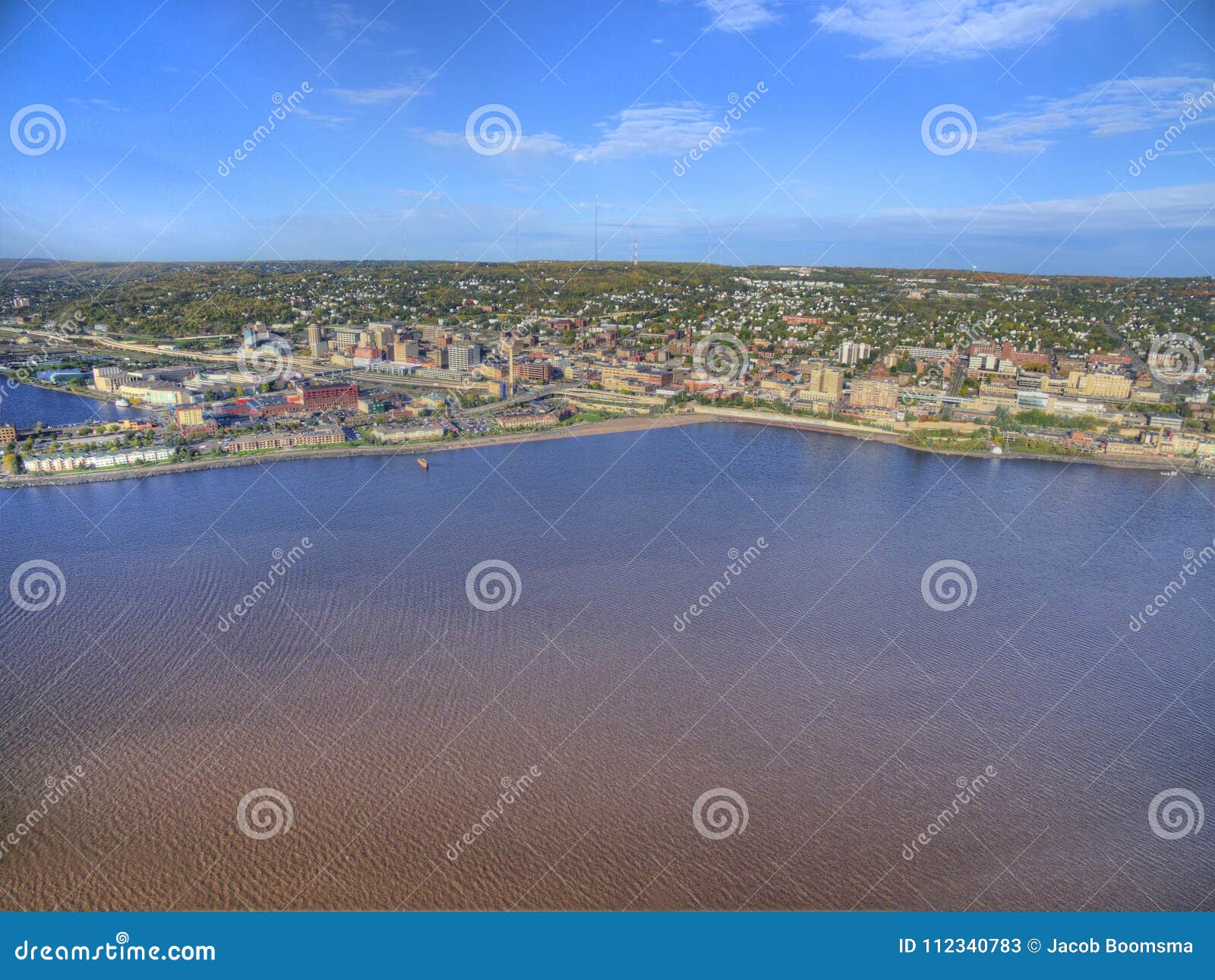 Duluth and Lake Superior in Summertime Stock Image - Image of landmark ...