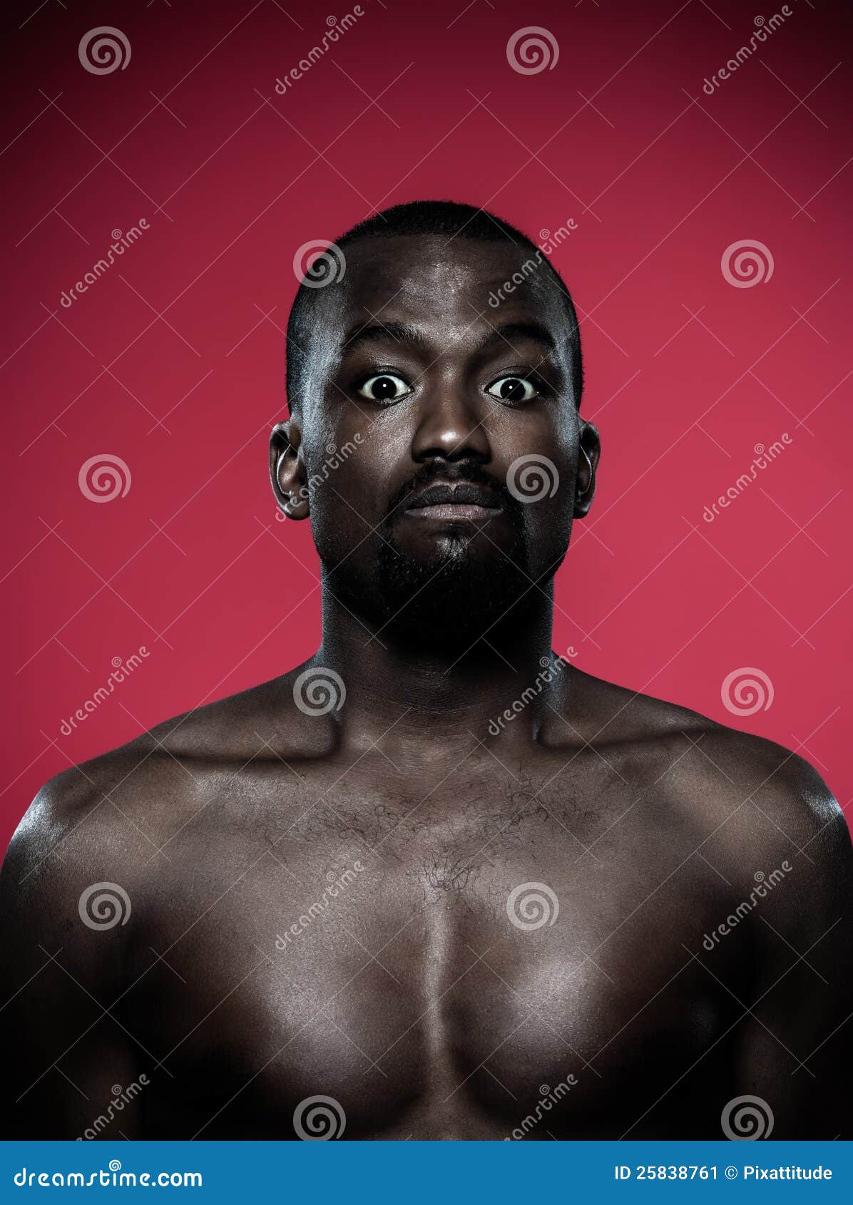 Dumb african man stock image. Image of black, amazed - 25838761