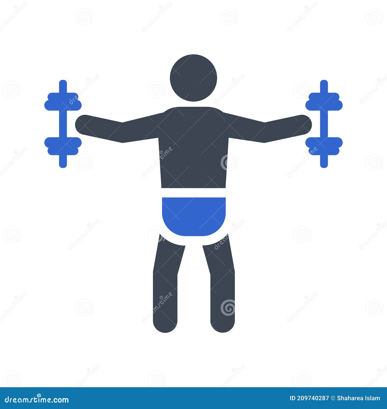 Dumb Bell Fly Exercise Icon Stock Vector - Illustration of exercise ...