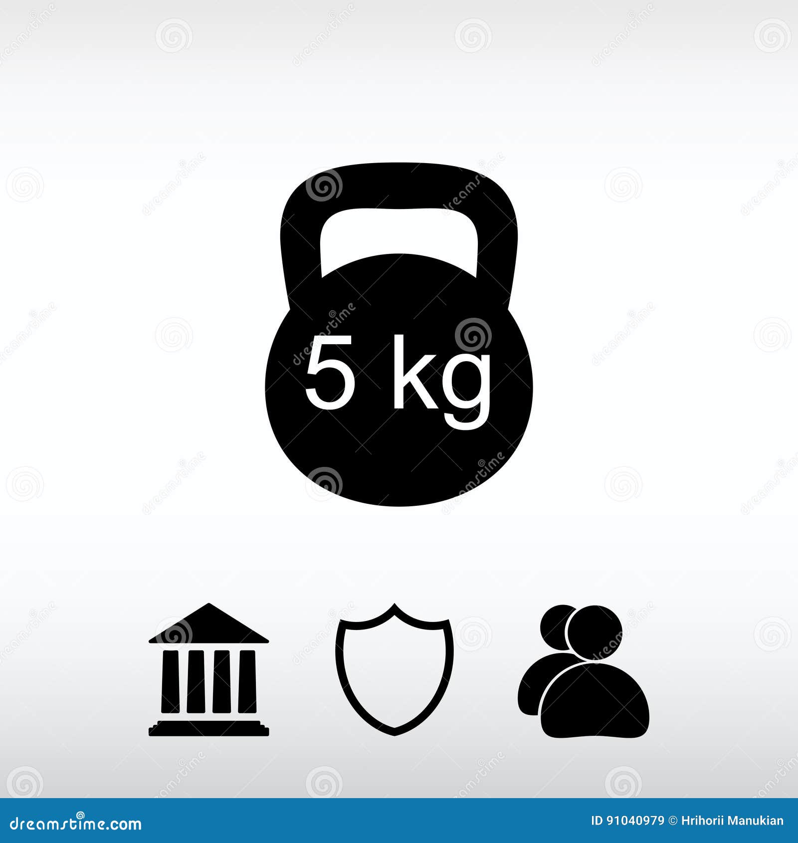 Dumb Bells Icon, Vector Illustration. Flat Design Style Stock Vector ...