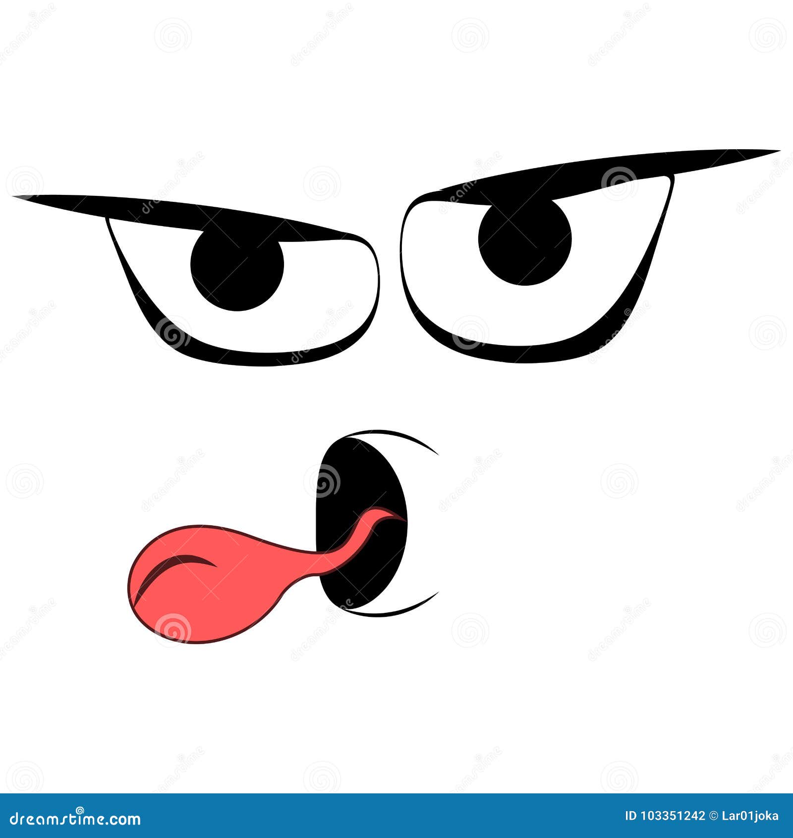 Abstract dumb expression stock vector. Illustration of tongue - 103351242