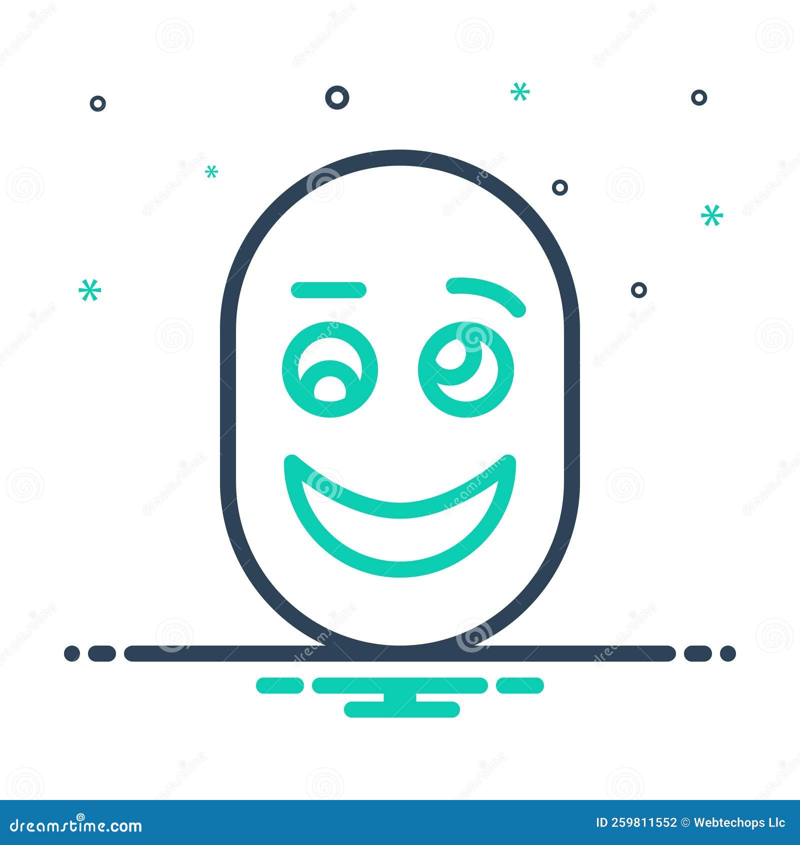 Mix Icon for Dumb, Stupid and Idiot Stock Illustration - Illustration ...