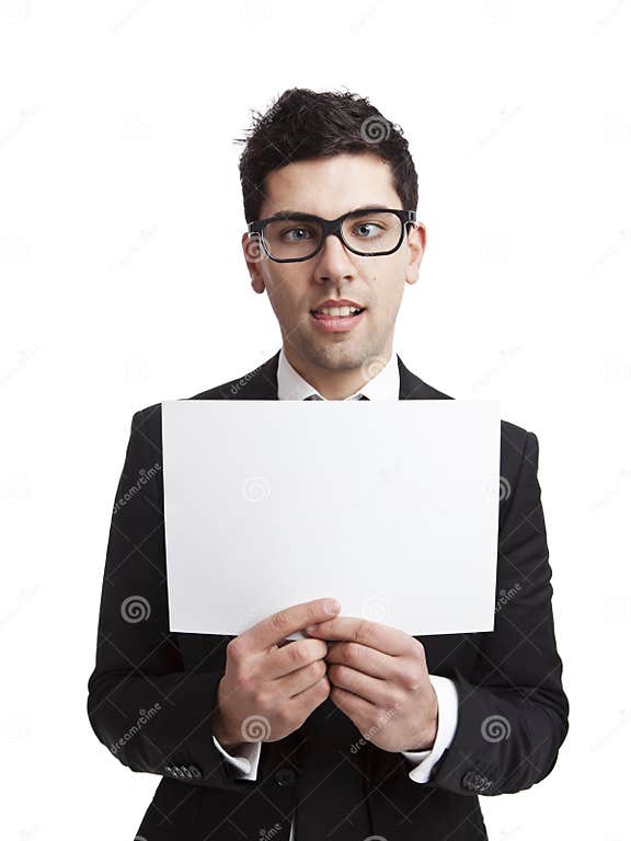 Dumb man stock image. Image of holding, crooked, caucasian - 20778751